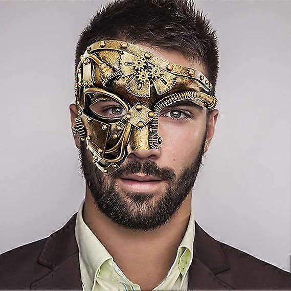 Steampunk Metal Cyborg Venetian Mask, Masquerade Mask For Halloween ...
