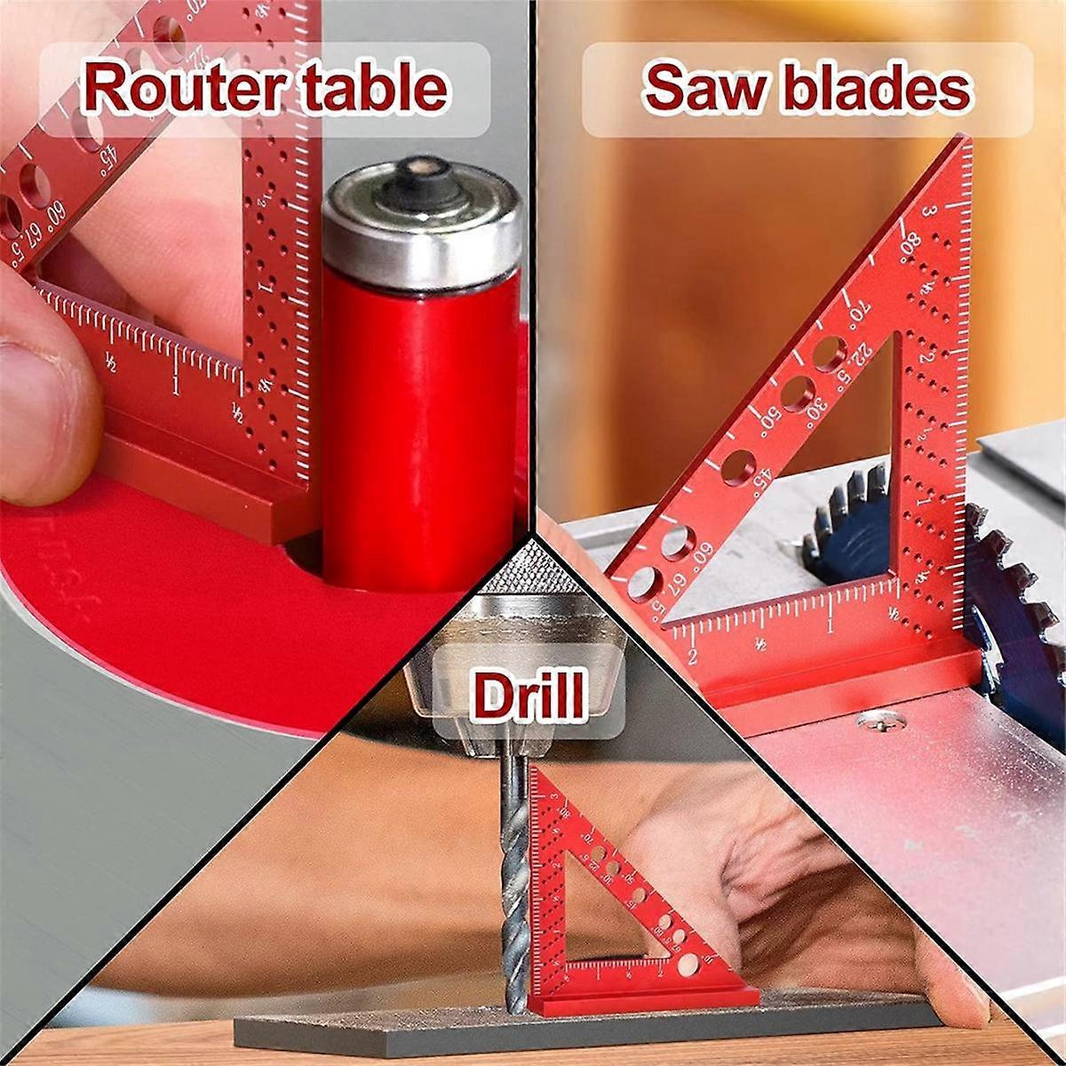 90 Degree Mini Carpenter Square with Scribe Holes, Precision ...