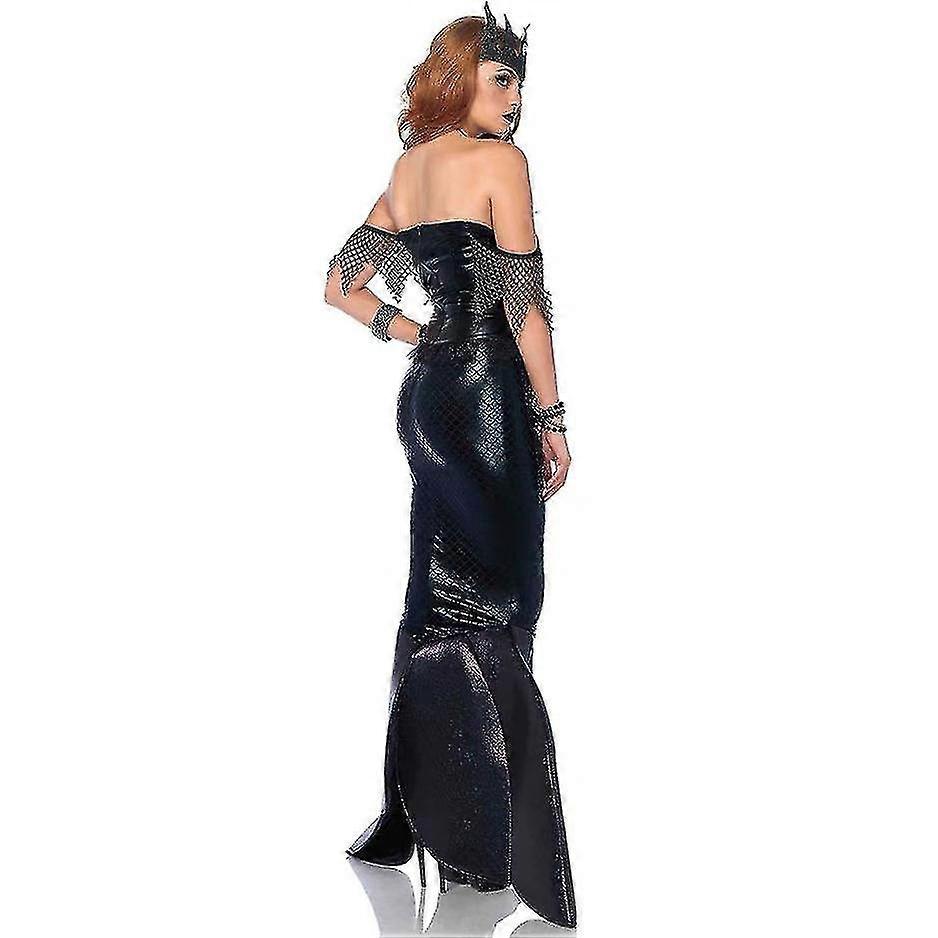 Black Mermaid Cosplay Costume Mermaid Princess Dress Sexy Fish Tail ...