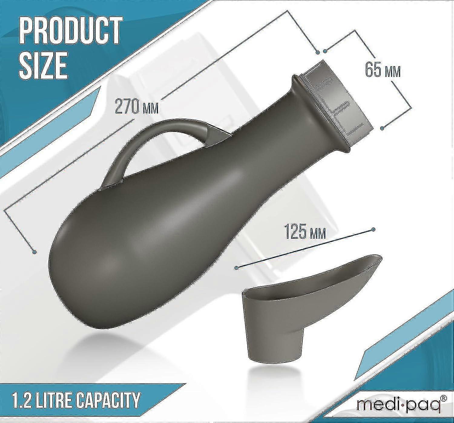 Leak Proof Portable Urinal Toilet - 1.2l Spill Proof Urine Bottle For Men - Urine Bottle With ...