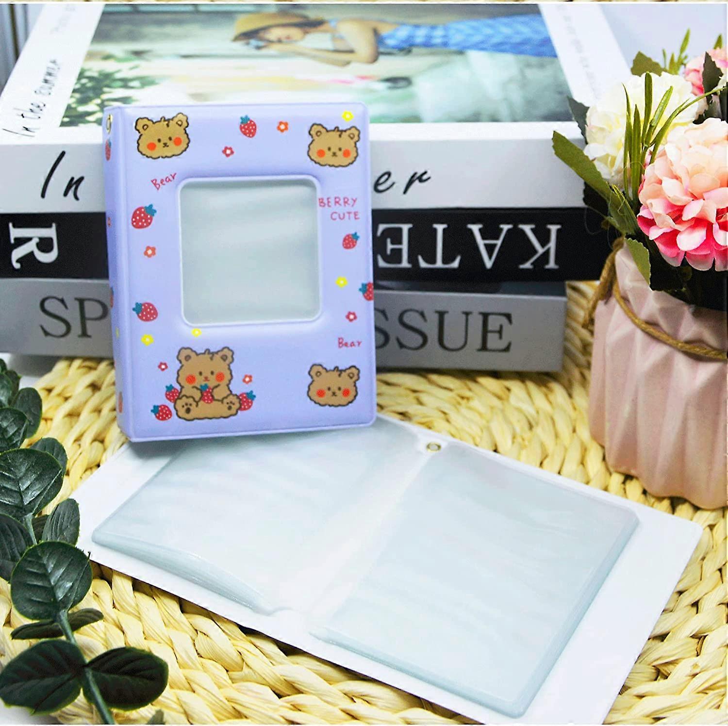 Kpop Photocard Holder Book Bear Kpop Photocard Binder Cute Photo Card Holders Album 32 Pockets 3 ...