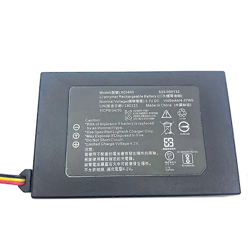 3.7V Battery for Logitech G933 G533 Headset Earphone Li-Polymer ...