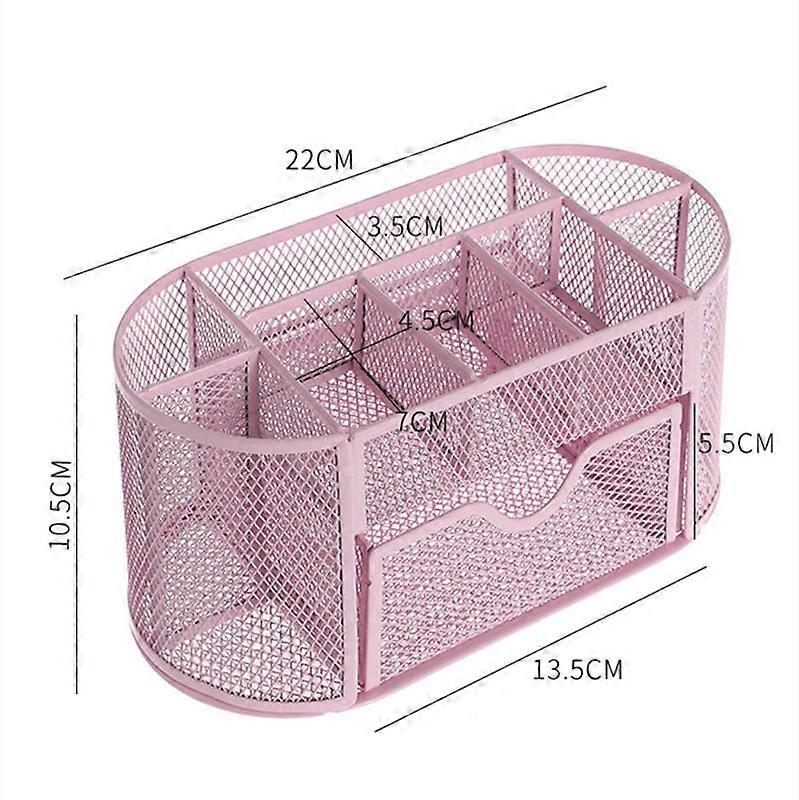 9-grid Office Mesh Desk Tidy Versatile Stationery Storage Desktop Organiser Pen Holder With ...