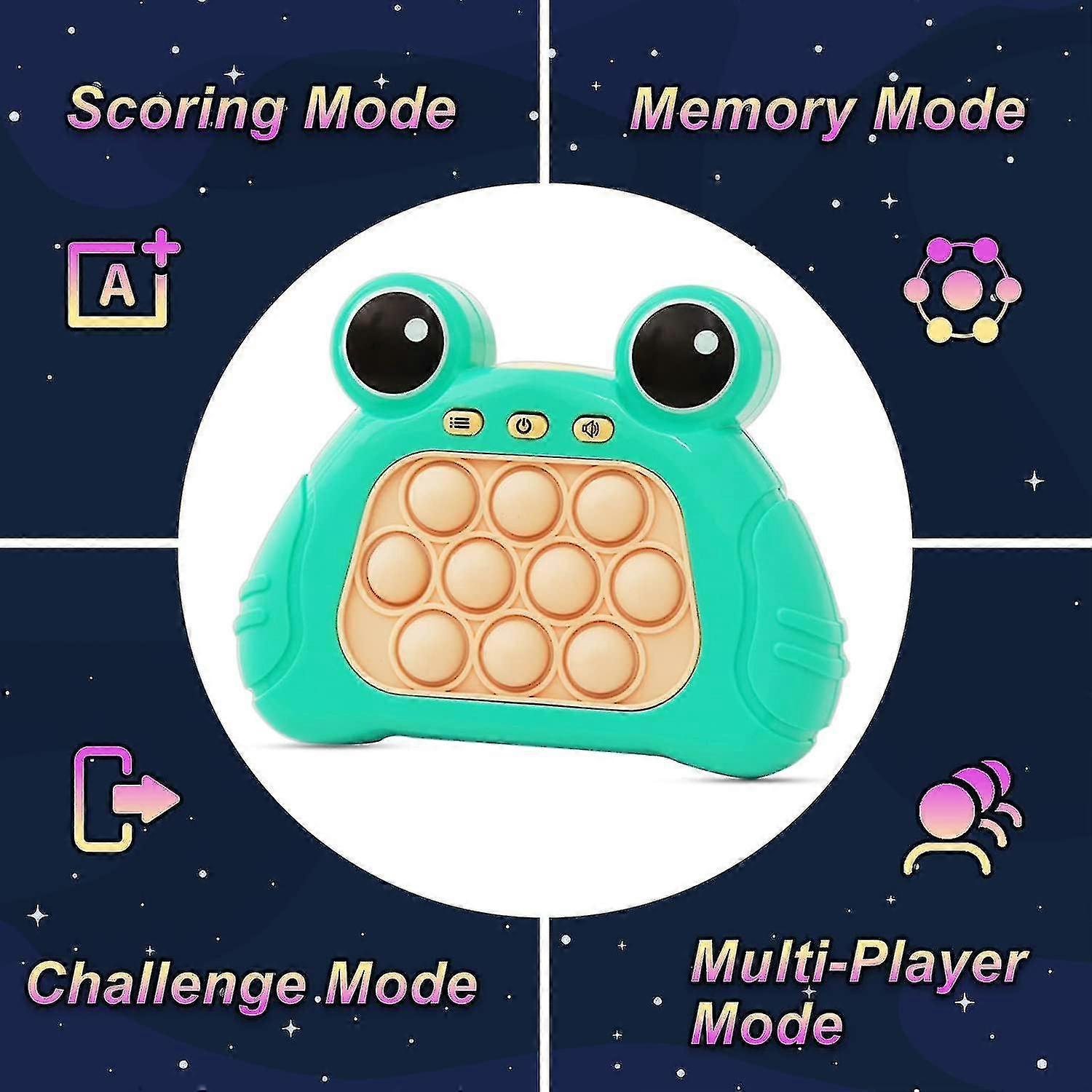 Electronic Light-up Pop Quick Push Game Console Fidget Toys Poppet ...