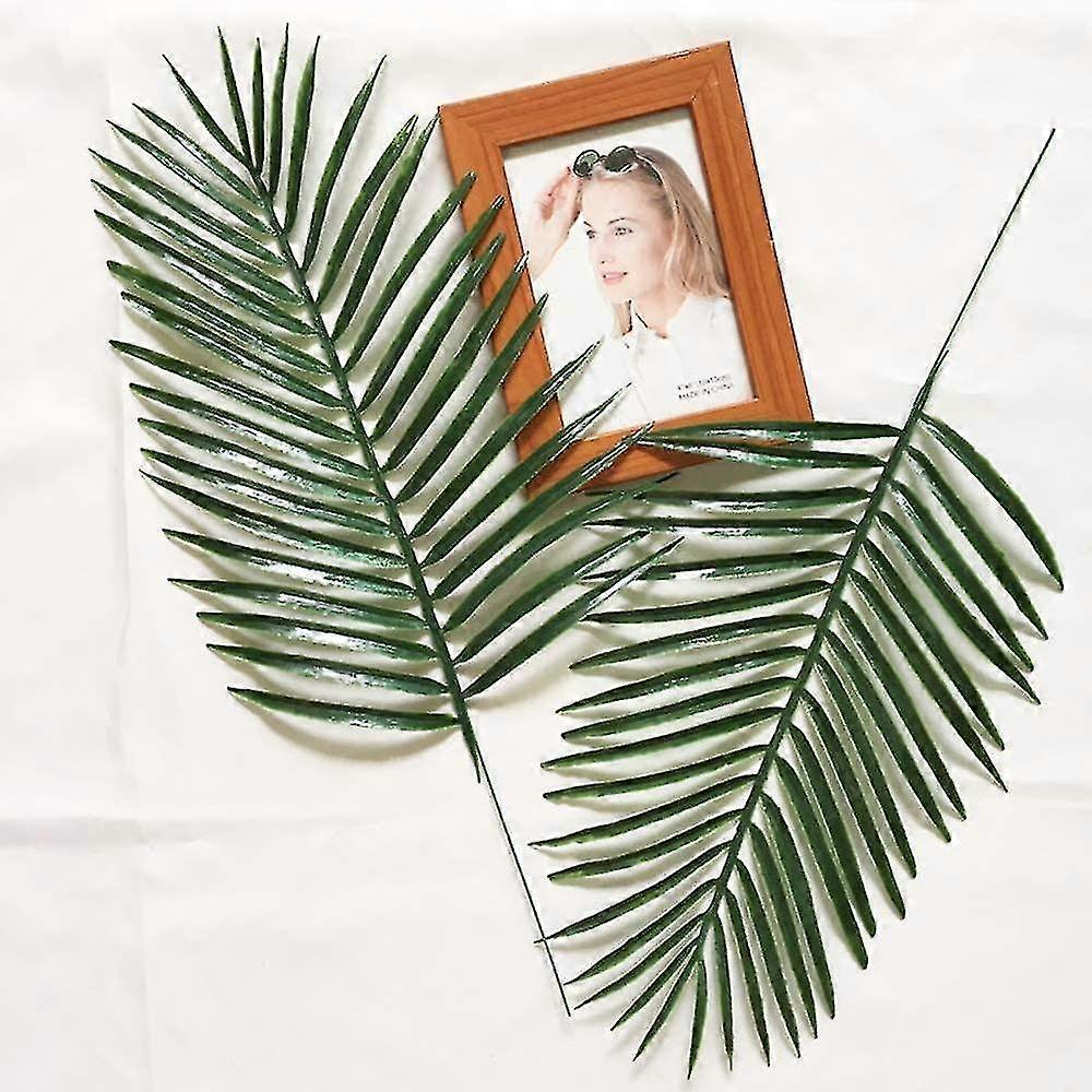 12 Pack Artificial Palm Leaves Plants Faux Palm Fronds Tropical Large ...