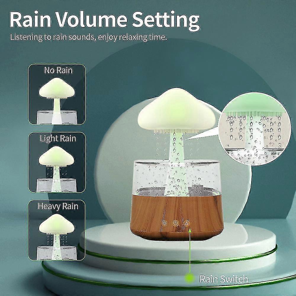 Mushroom Rain Air Humidifier Electric Aroma Diffuser Rain Cloud Smell ...