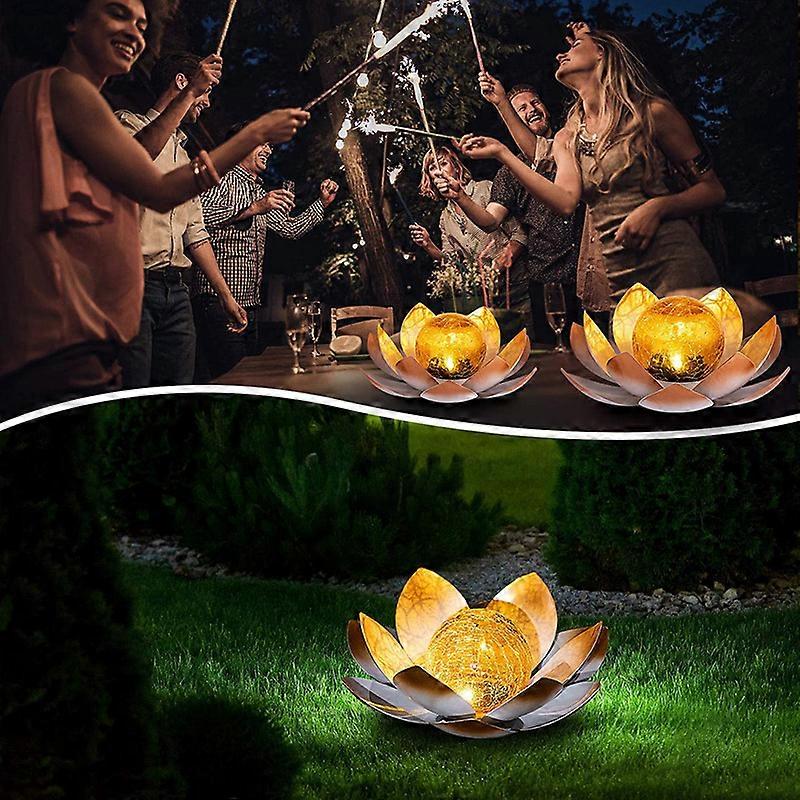 Solar Lotus Flower Lamp - LED Flower Lighted by Solar Energy ...