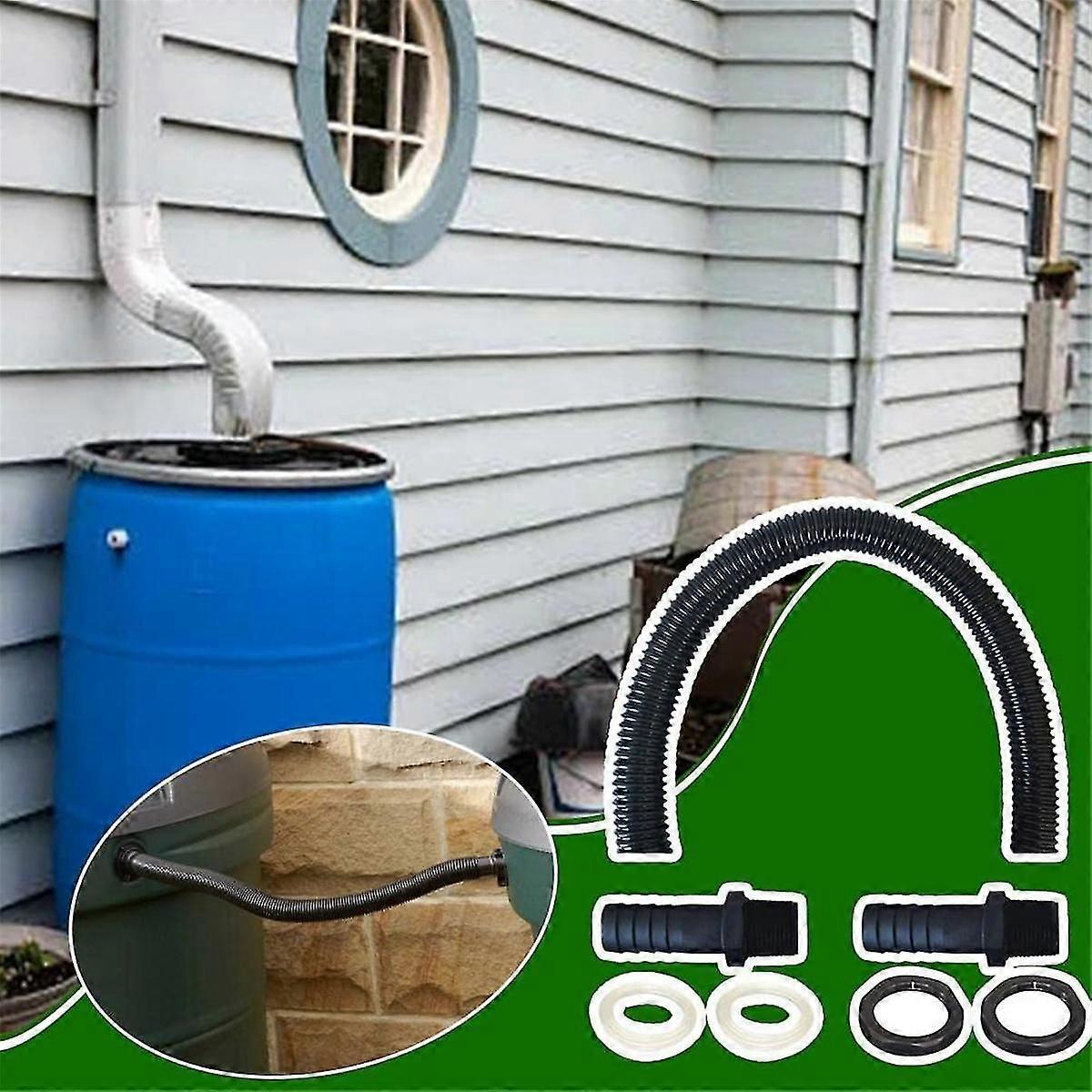 Rain Barrel Connection Set Include Connection Hose, Rain Barrel Bushing ...