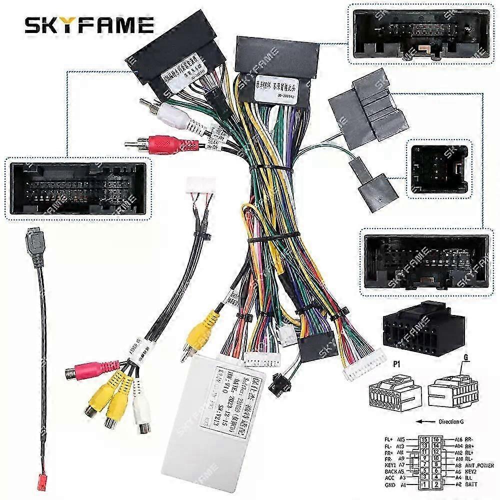 Applies to Car 16pin Wiring Harness Adapter Canbus Box Decoder Android ...