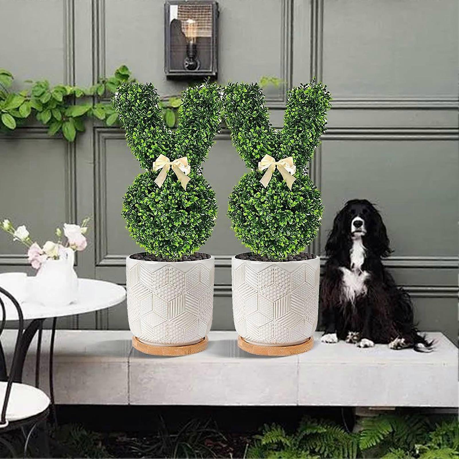 Topiary Trees with Bunny Topiary Outdoor,Artificial Bunny-Shaped ...