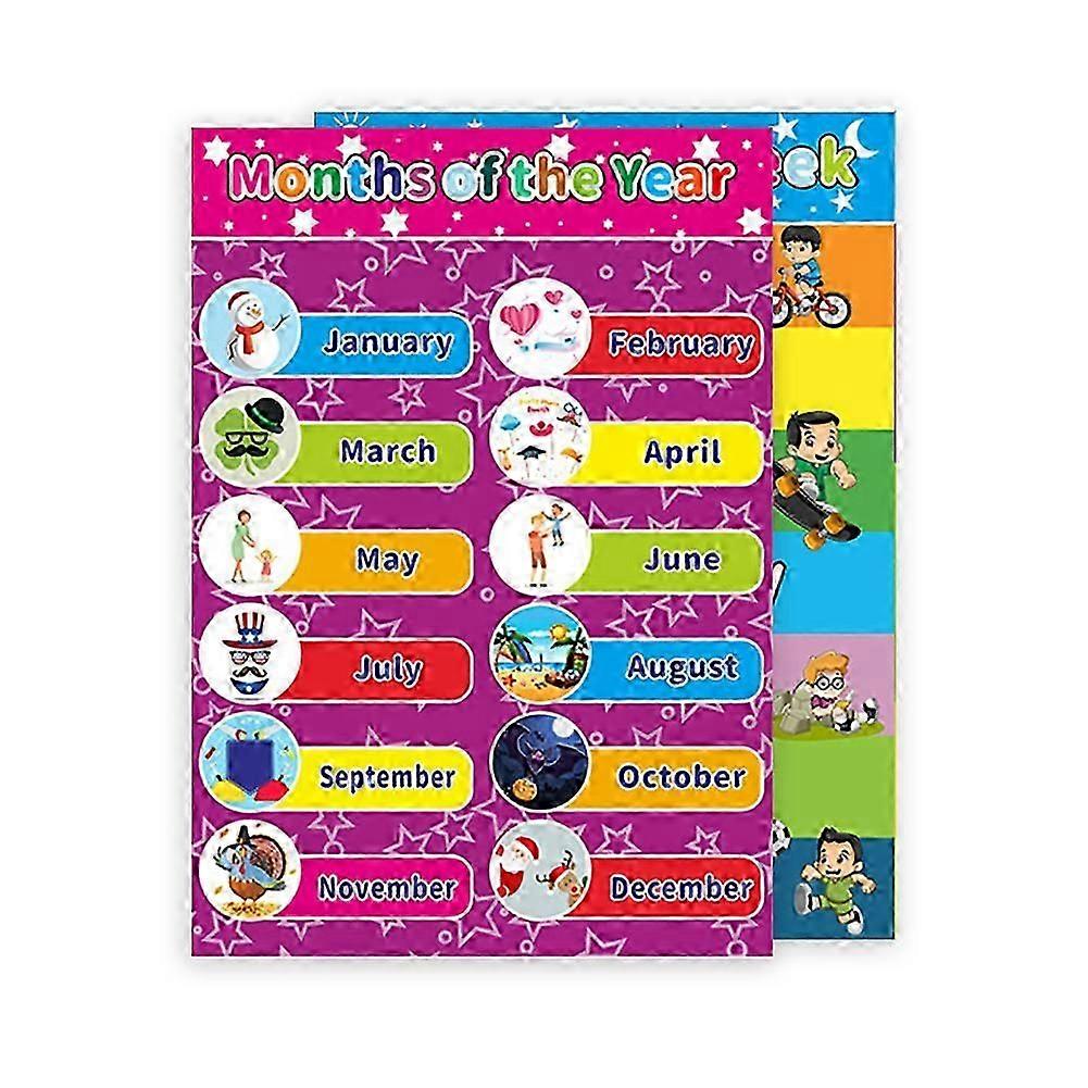 NEW UPGRADE ABC Alphabet Chart + Numbers Shapes + Colors Poster Set ...