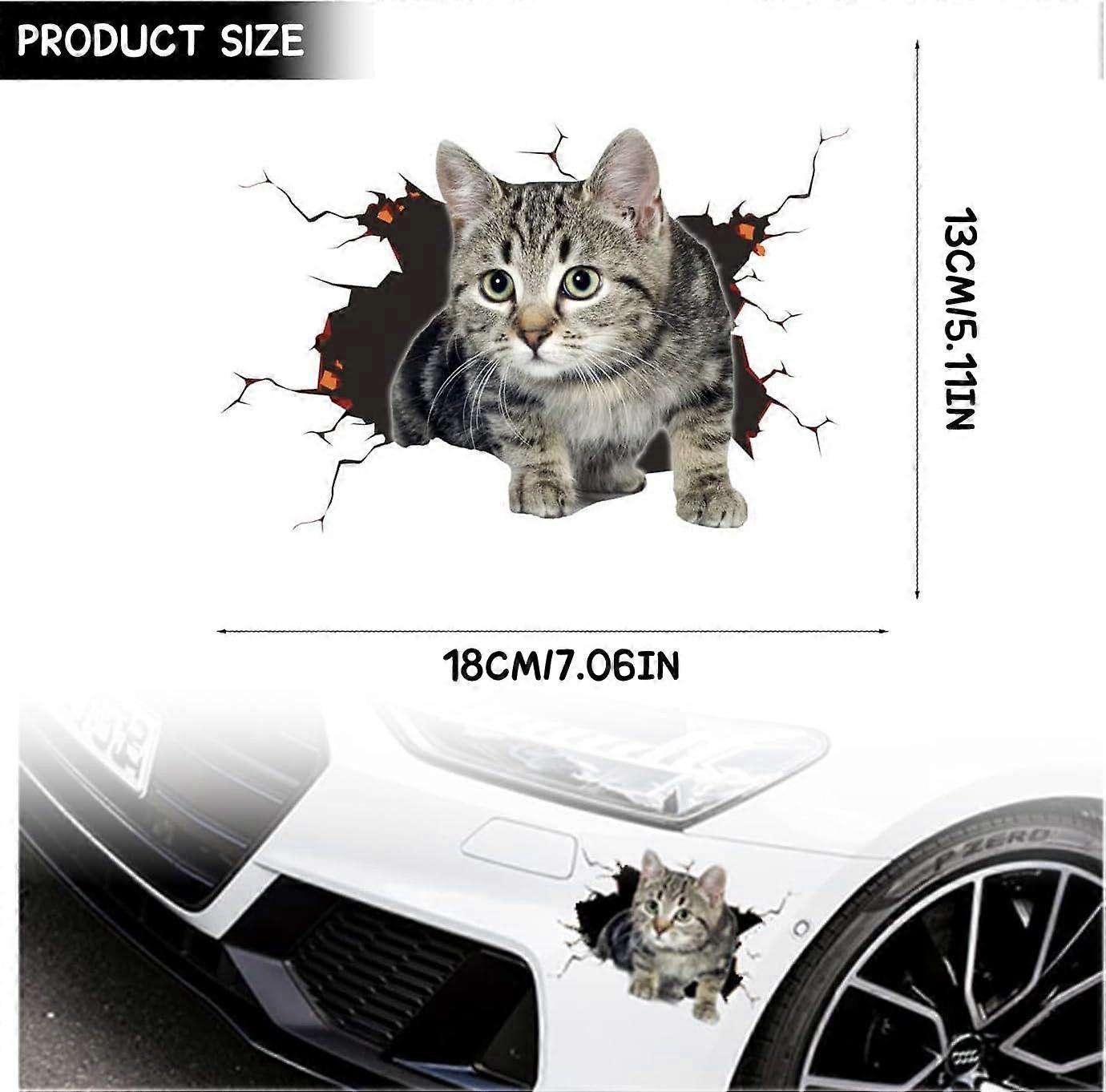 Car stickers, 3D car stickers, cat car stickers, cat stickers | Fruugo UK