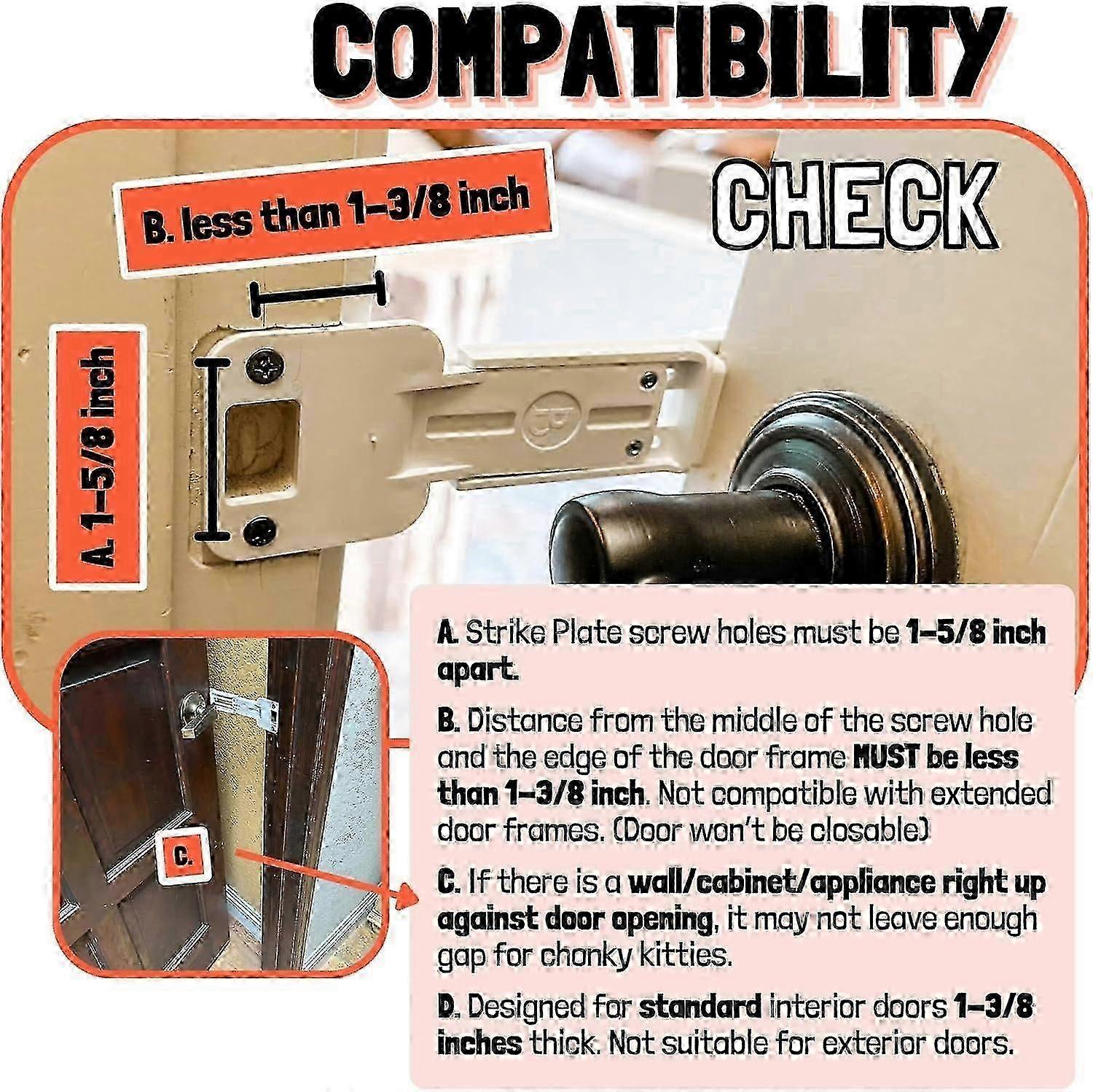 2025 Door Prop for Cats - Easiest Cat Door Latch Holder to Keep Interior Door Open for Pets ...