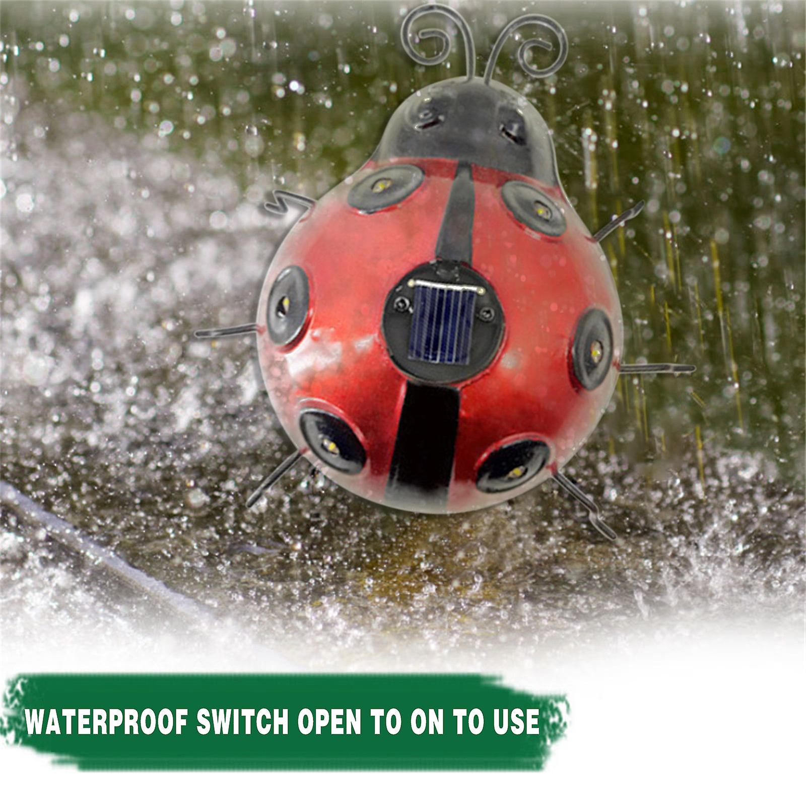 Led Strip Light Metal Garden Wall Art Decor Cute Ladybugs ...