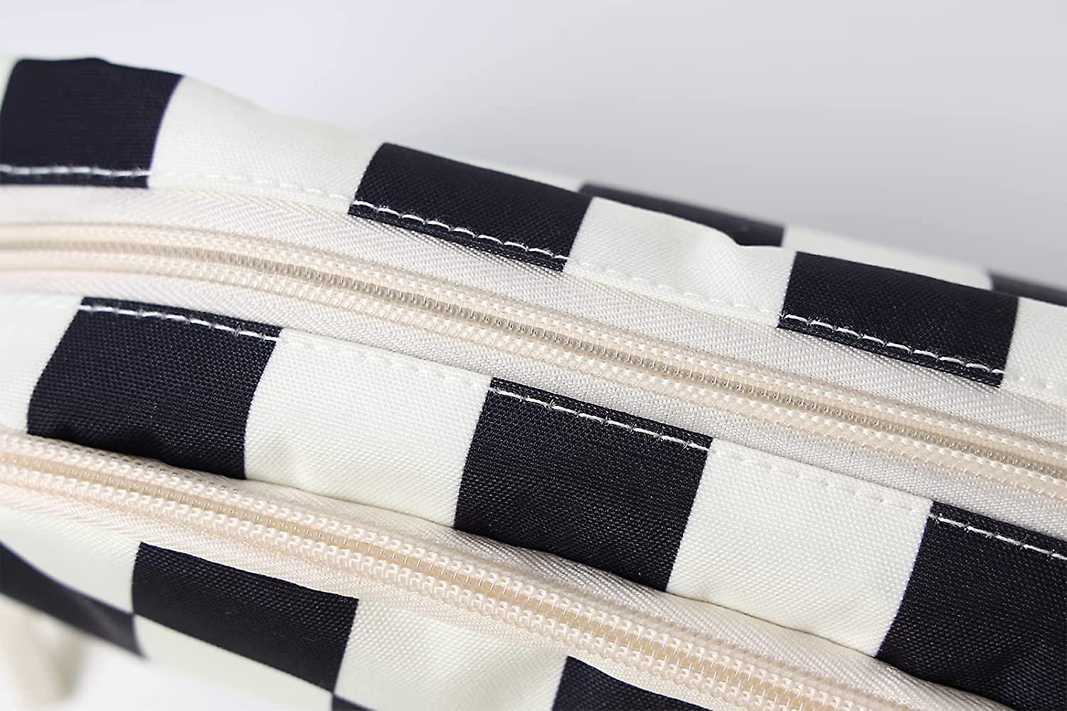 Kawaii Pencil Pouch Aesthetic Checker Canvas Pencil Case Organizer ...