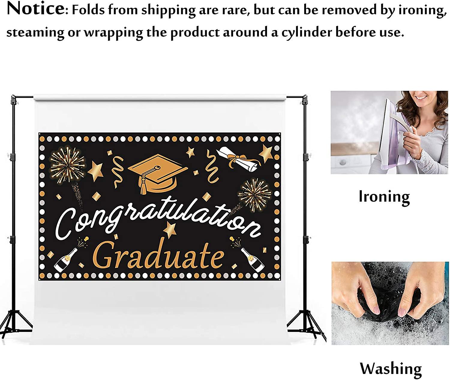 Graduation Backdrop 71" X 45", Extra Large Congratulations Graduation ...