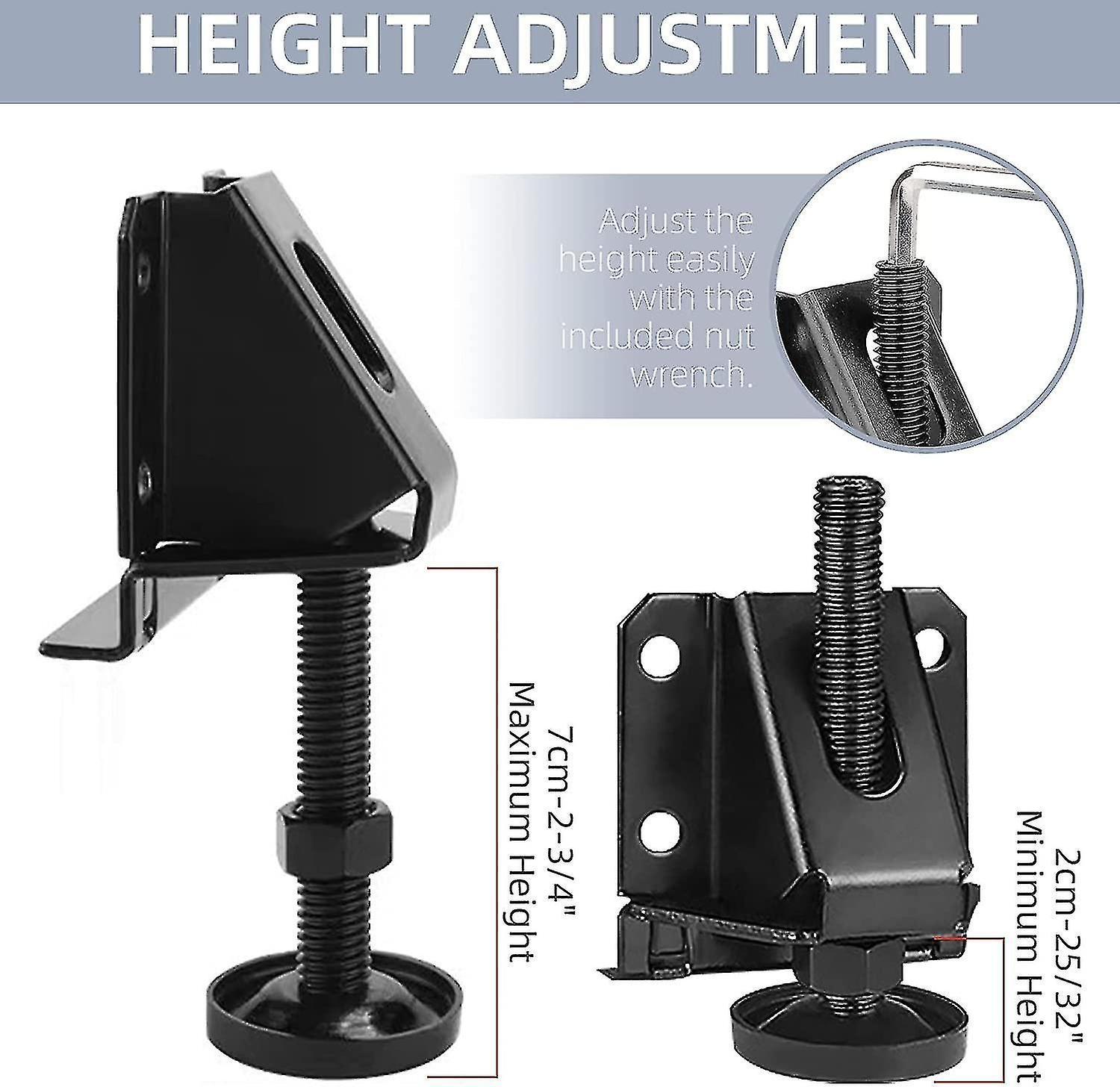 Adjustable Leg Leveler, 4 Pack Leveling Feet Heavy Duty Leg Levelers ...