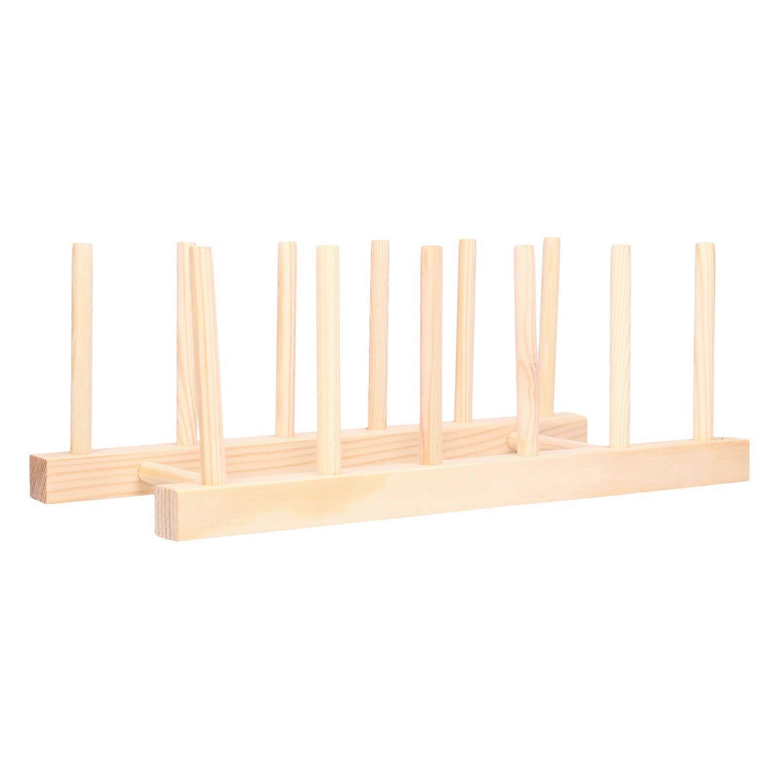 Eco-Friendly Bamboo Dish Rack - Lightweight & Portable with 5 Grids for ...