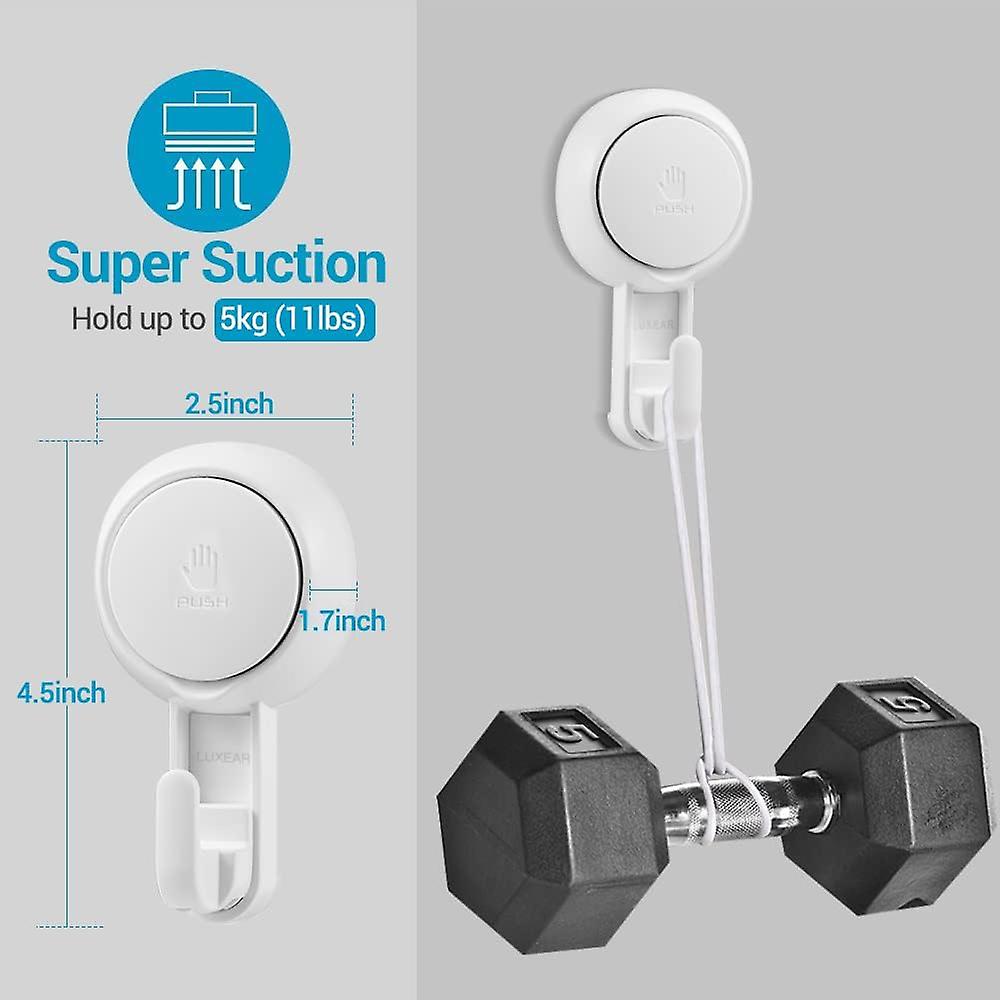 Lot 6 Powerful Wall Suction Hook 5KG, Plastic Vacuum Hook Towel Holder ...