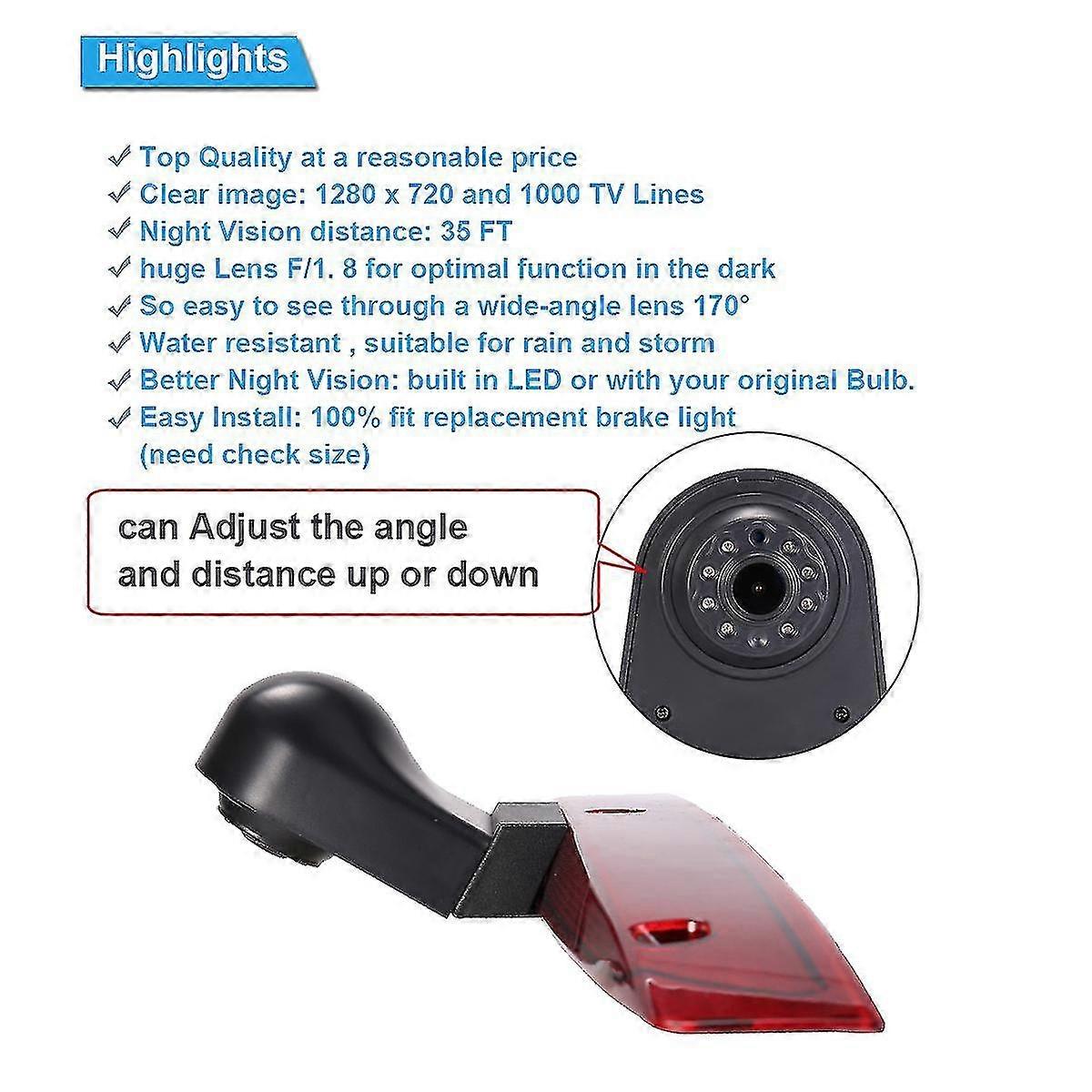 Car High Brake Light Reversing Camera Rear View Camera For Vito Viano ...