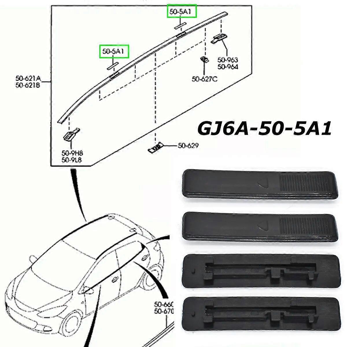 4x Car Roof Rail Rack Moulding Clip Trim Seal Drip Cover Cap ...
