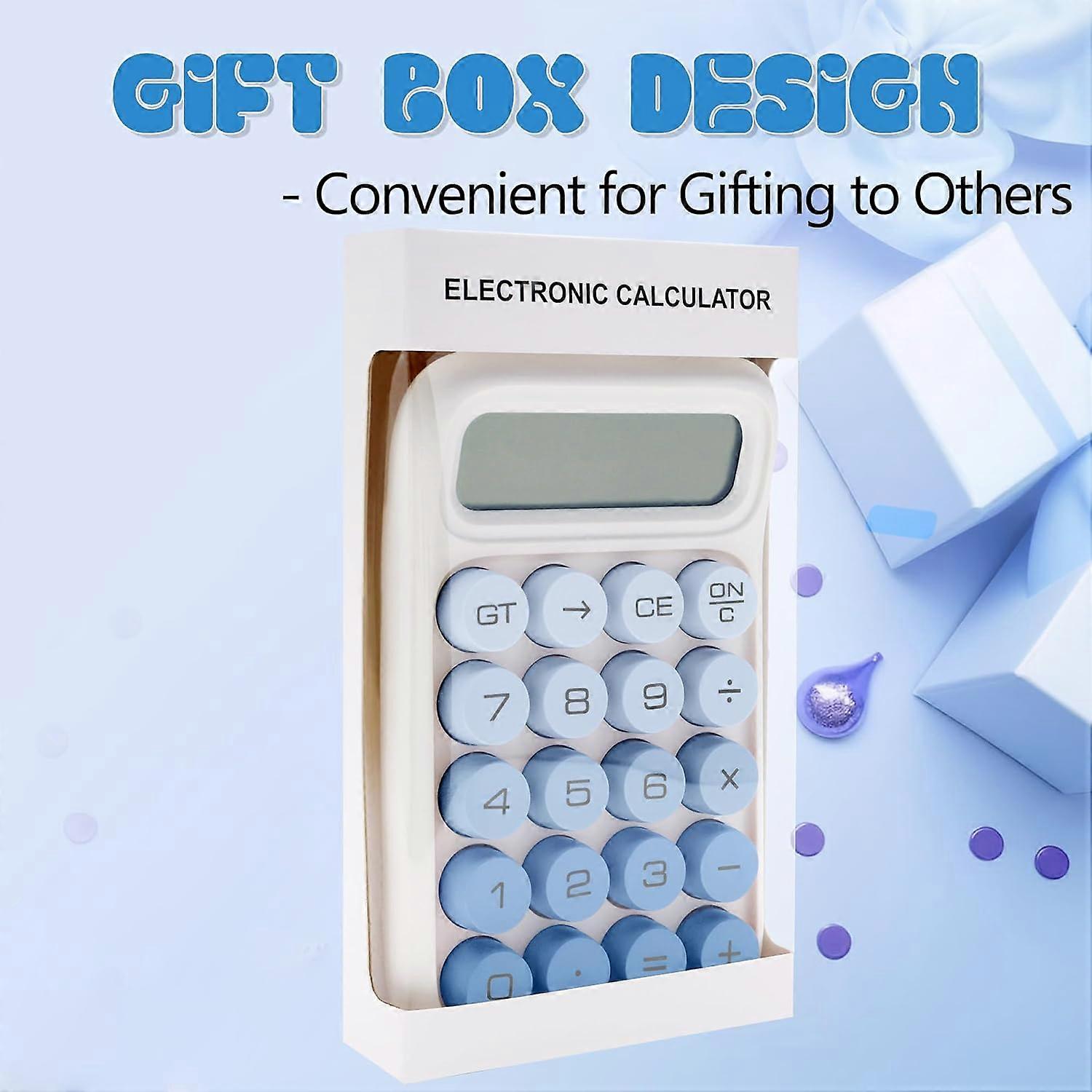 Mechanical Switch Calculator,10 Digits,Large LCD Display,Blue Gradient Desktop Calculator Big ...