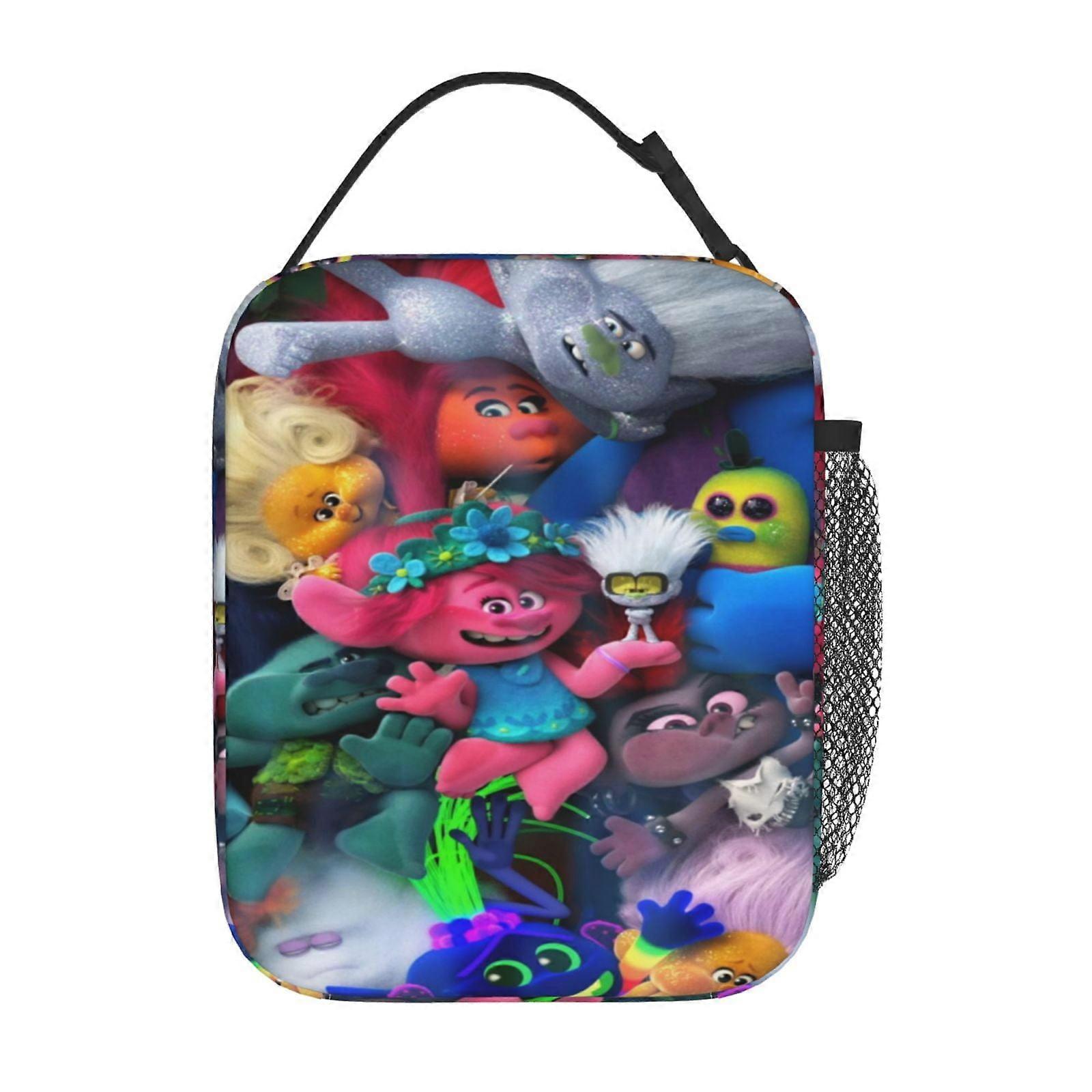 Anime Cartoon Trolls World Tour Lunch Box - Insulated Lunch Bag For ...