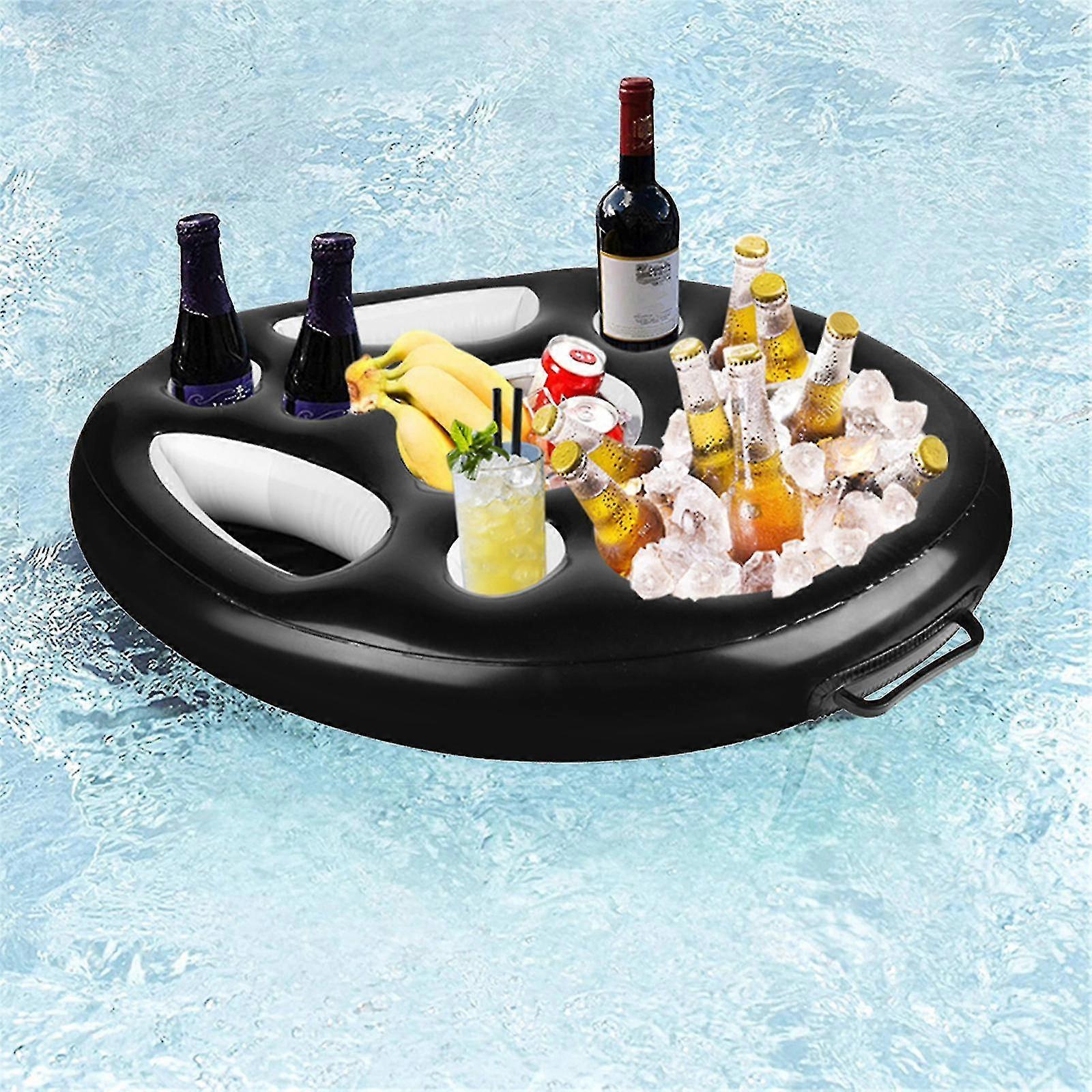 Inflatable Pool Float Beer Drinking Cooler Table Summer Bar Tray Beach ...
