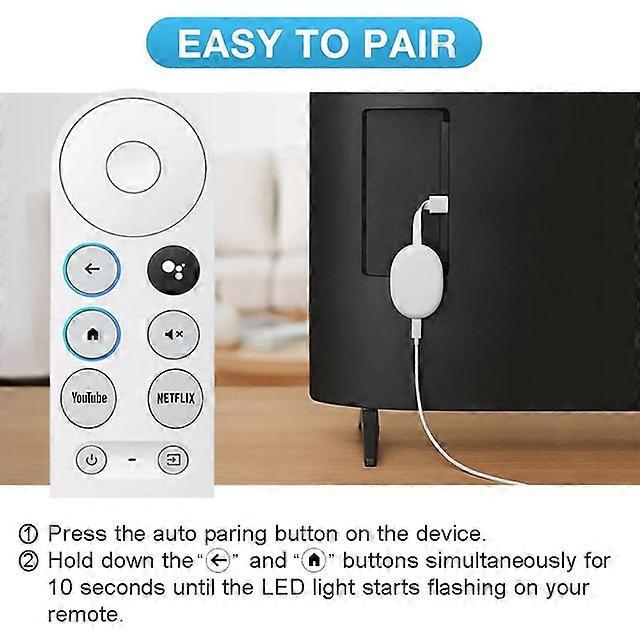 Voice Remote for Google Chromecast 4k Snow TV, G9N9N Replacement Remote ...