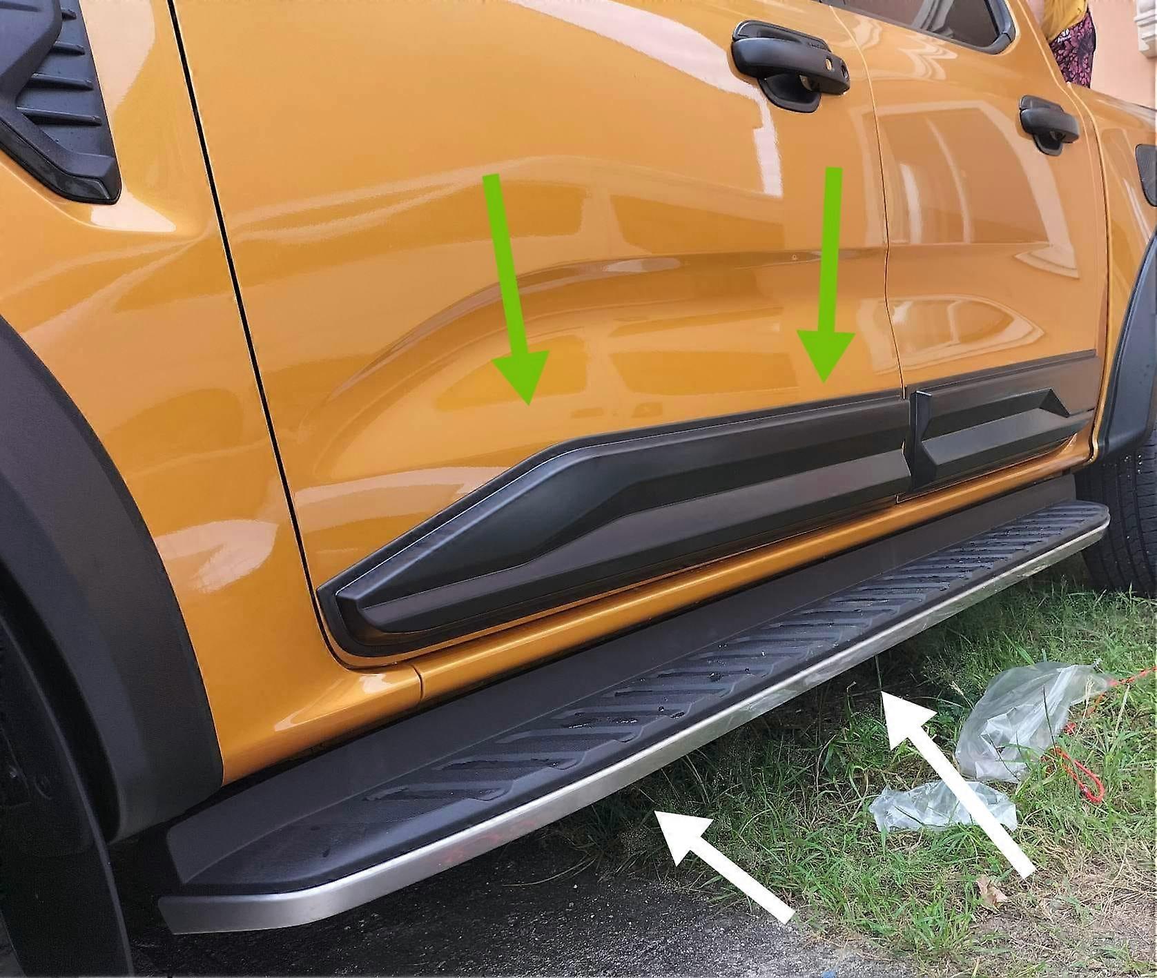 4PCS Matte Black Side Door Body Cladding Moulding For Ford Ranger ...