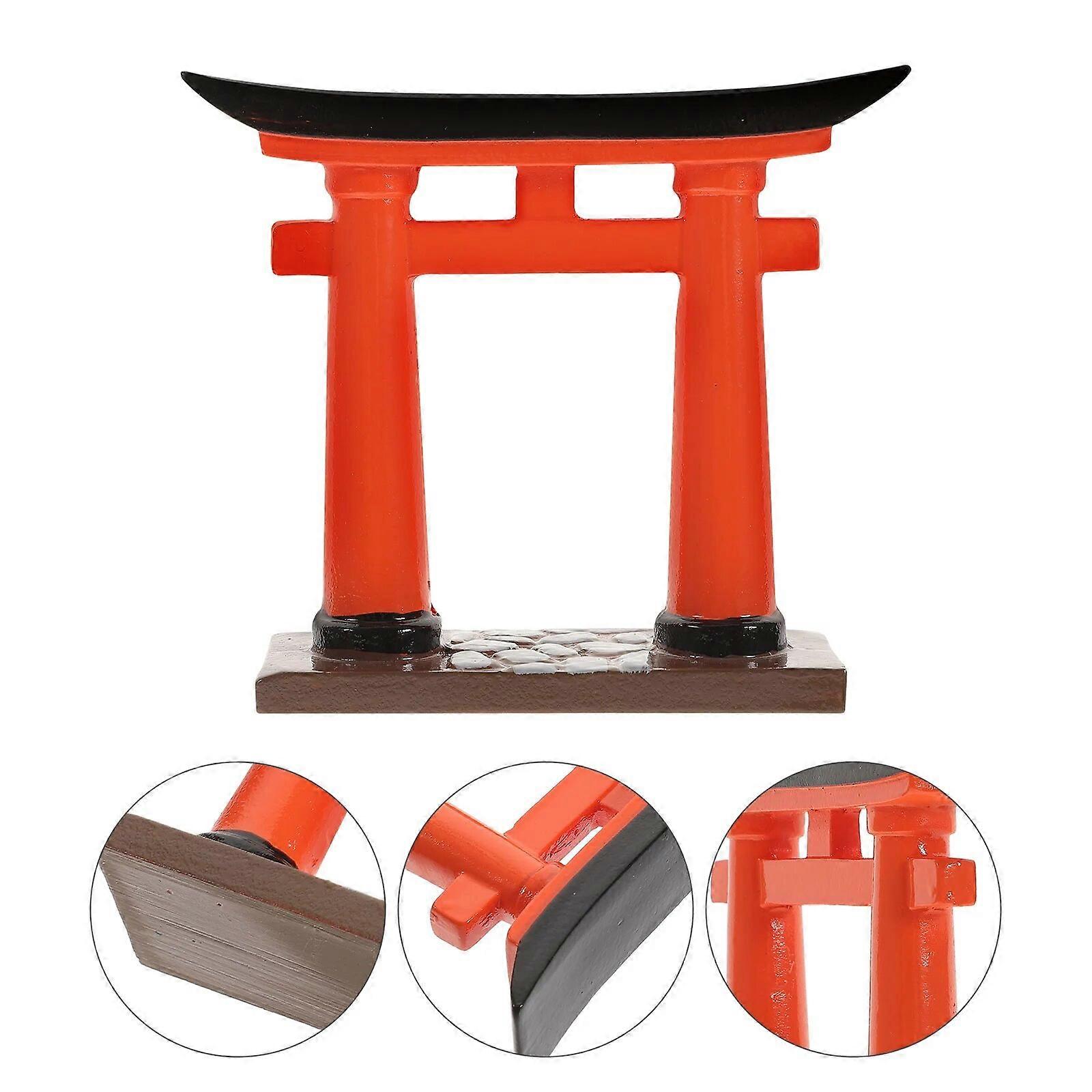 Japanese Torii Gate Sand Table Decoration Aquarium Landscape Prop Statue Micro Ornaments Garden ...
