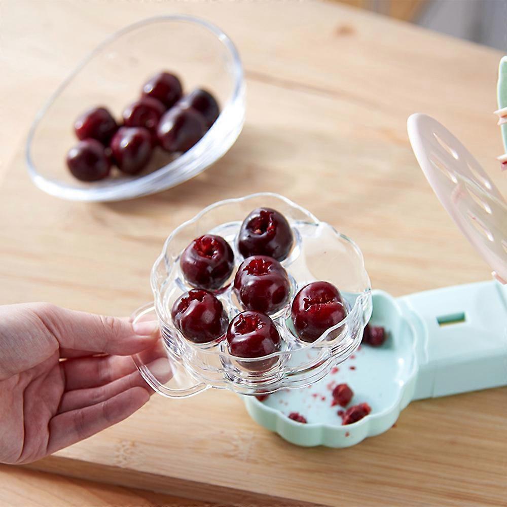 Cherry Pit Remover with 6 Holes Non-Slip Cherry Cores Remover for Cake ...