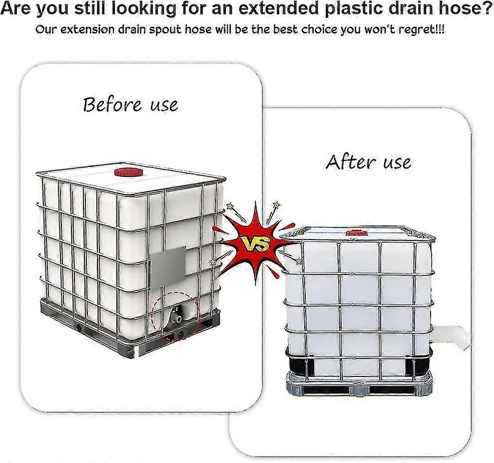 2 Pack Ibc Drain Nozzle 2" Drain Spout Hose 1000l Ibc Tank Adapter Ibc ...