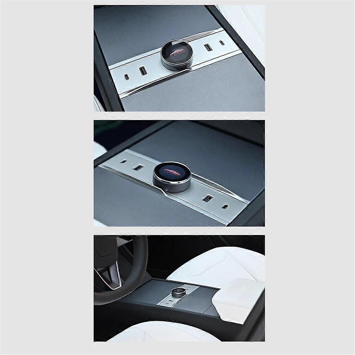 For Model 3 Car LCD Gear Shift Button Control Docking Station USB Type ...