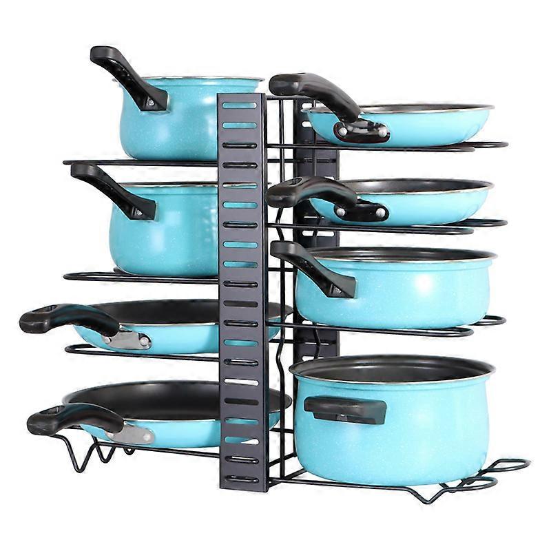 Pan Organizer Rack for Cabinet,8 Tiers Pots and Pans Organizer for ...