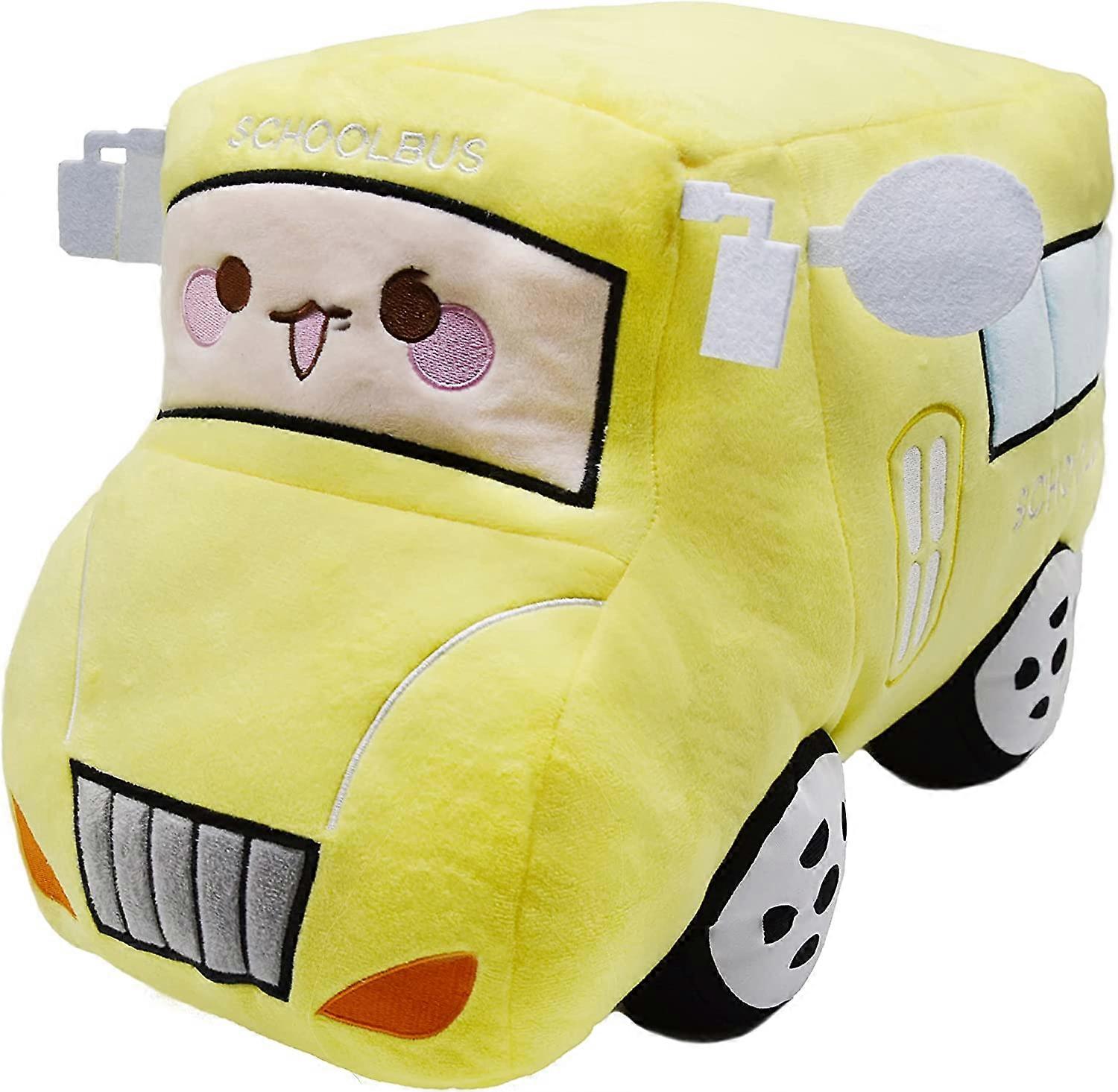 Soft Plush School Bus Stuffed Car Toy Super Cute Yellow Truck plushie ...