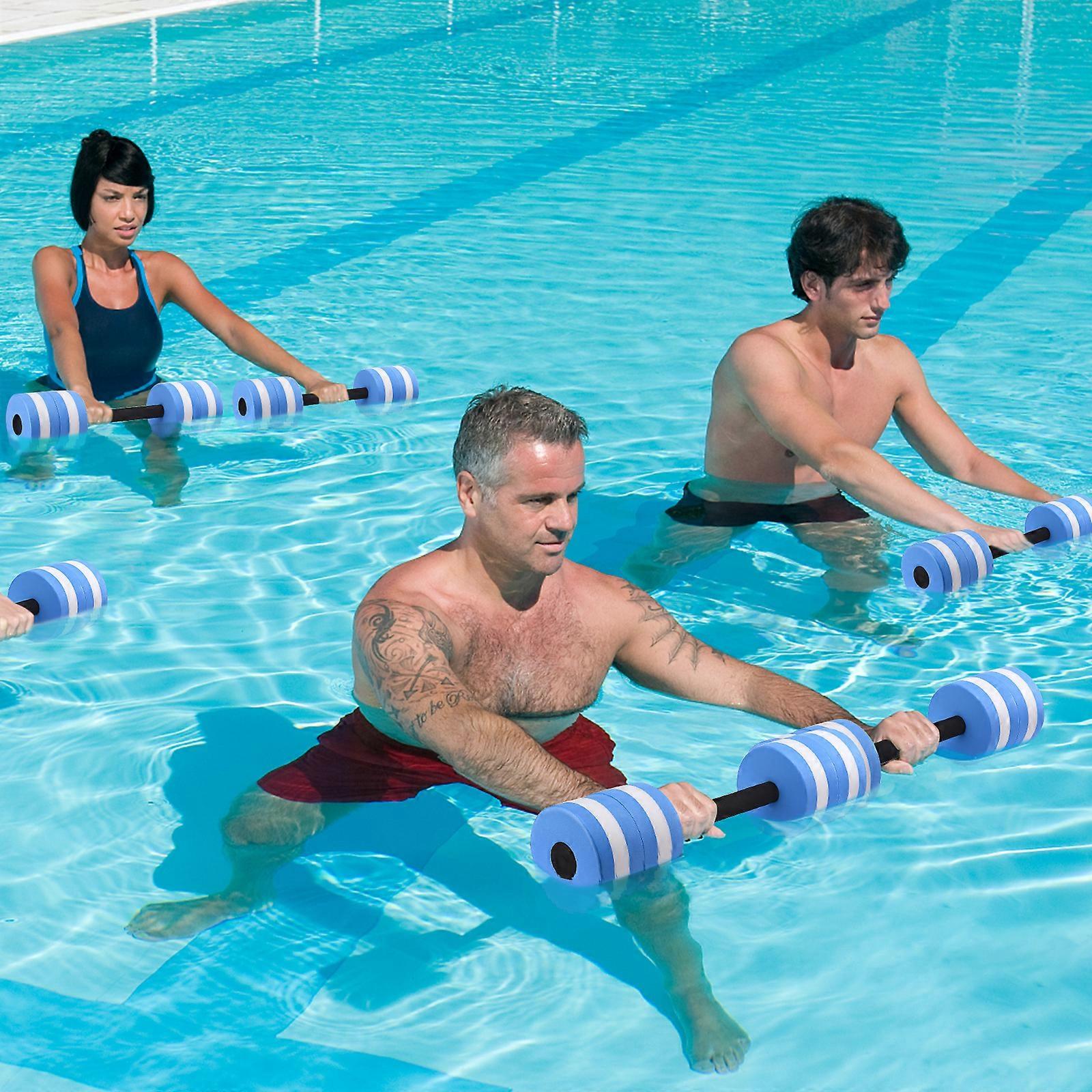 Water Float Foam Dumbbells Sports Blue Pool Exercises EVA 76x 15x 15cm ...