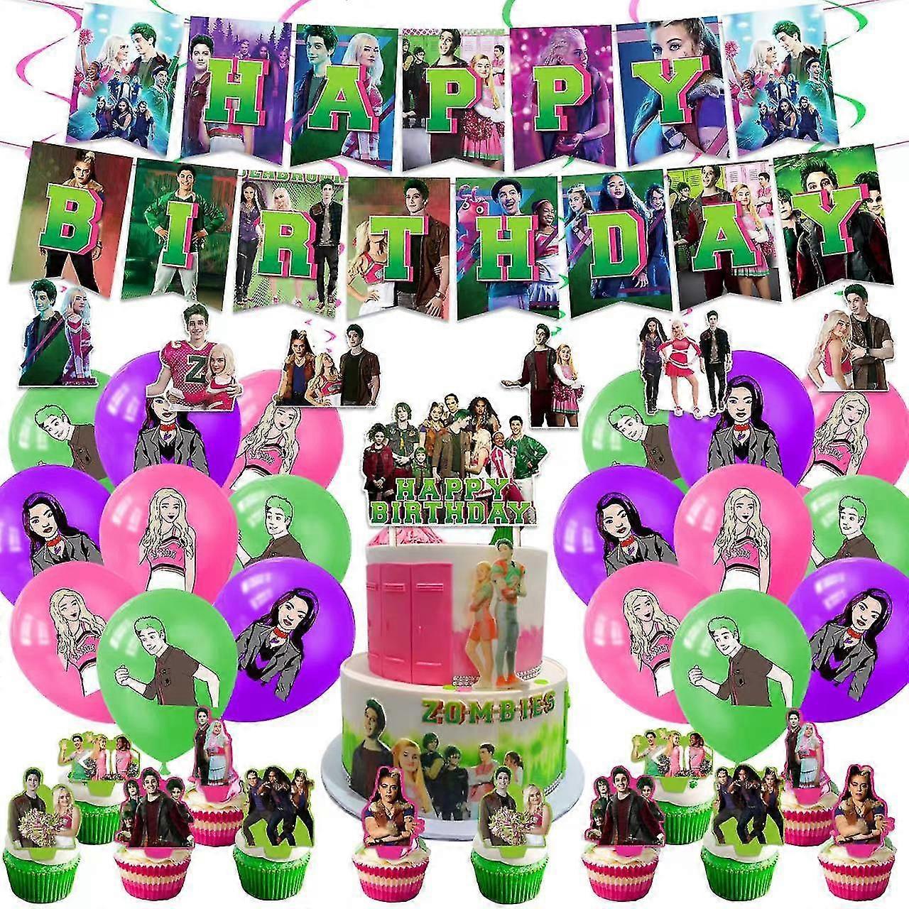 Zombie High Themed Birthday Party Supplieszombie High Banner Pull Cake ...