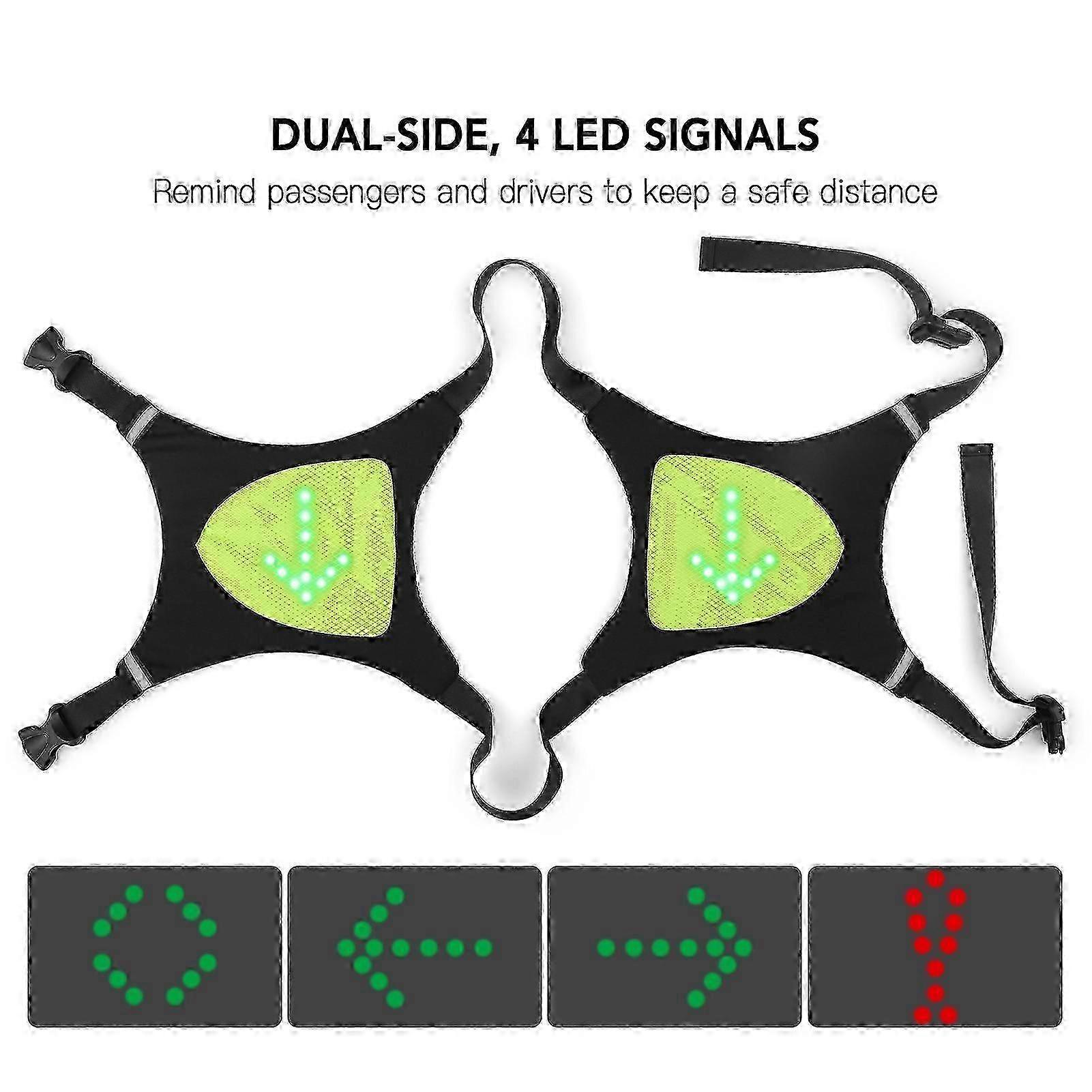 Double-sided LED Turn Signal Bike Pack LED Backpack with Direction ...