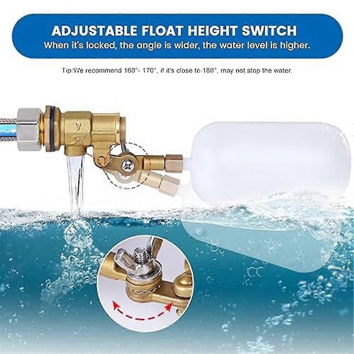 1/2 Inch Float Valve, Water Float Valve for Pond Float Valve Shutoff ...