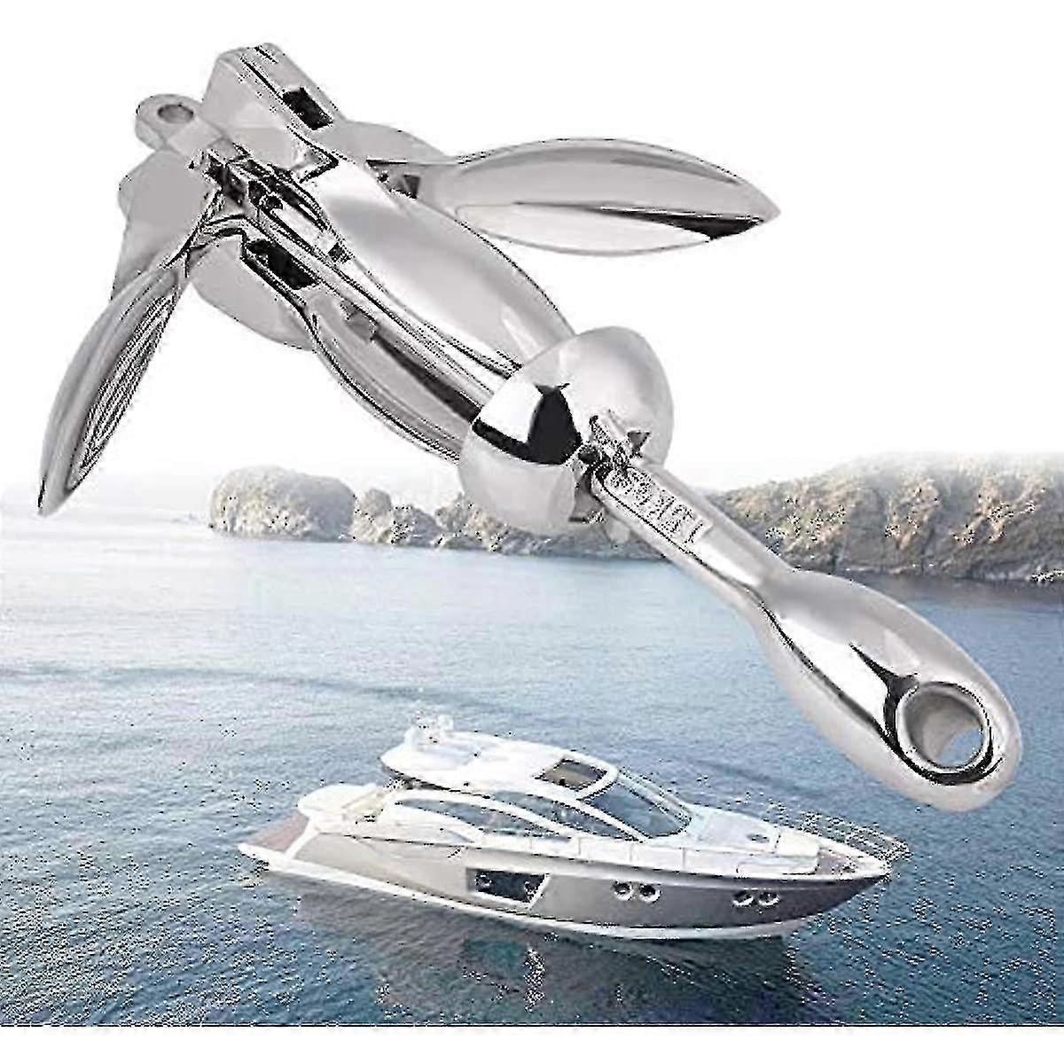 Grapnel Boat 15kg Stainless Steel Boat Folding Grapnel Anchor Docking ...