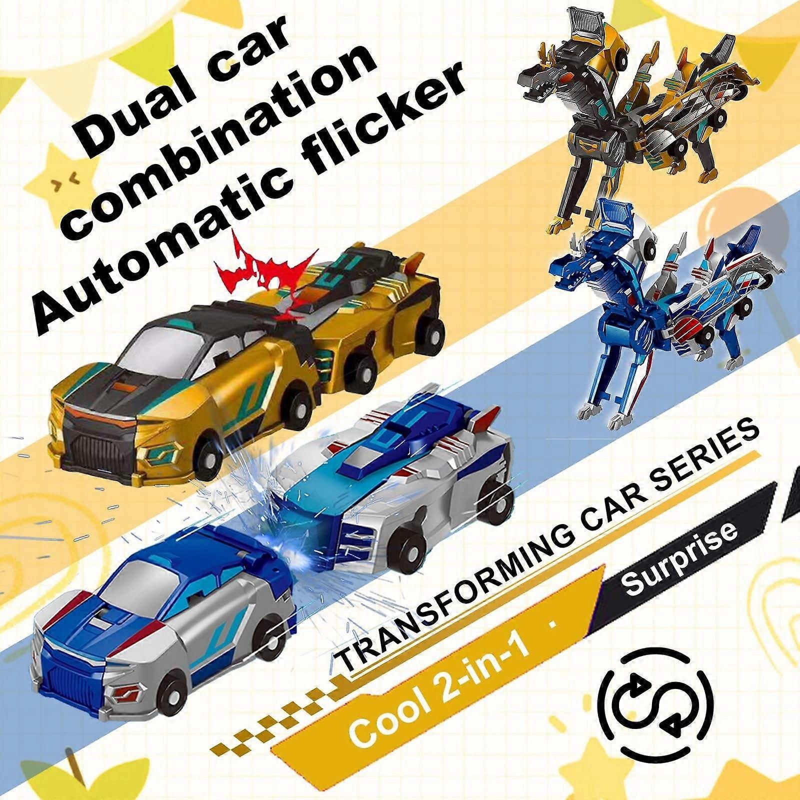 Magic Transformation Super Combination Car Toy 2 in 1 Kids Magnetic ...