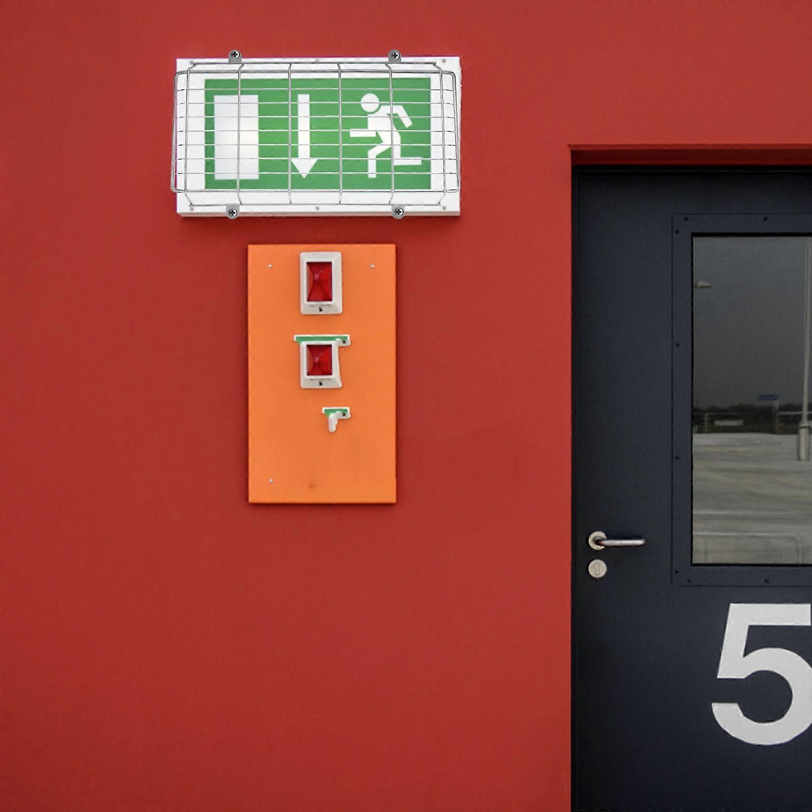 Iron LED Exit Sign Wall Covers with Protective Wire Cage for Emergency ...