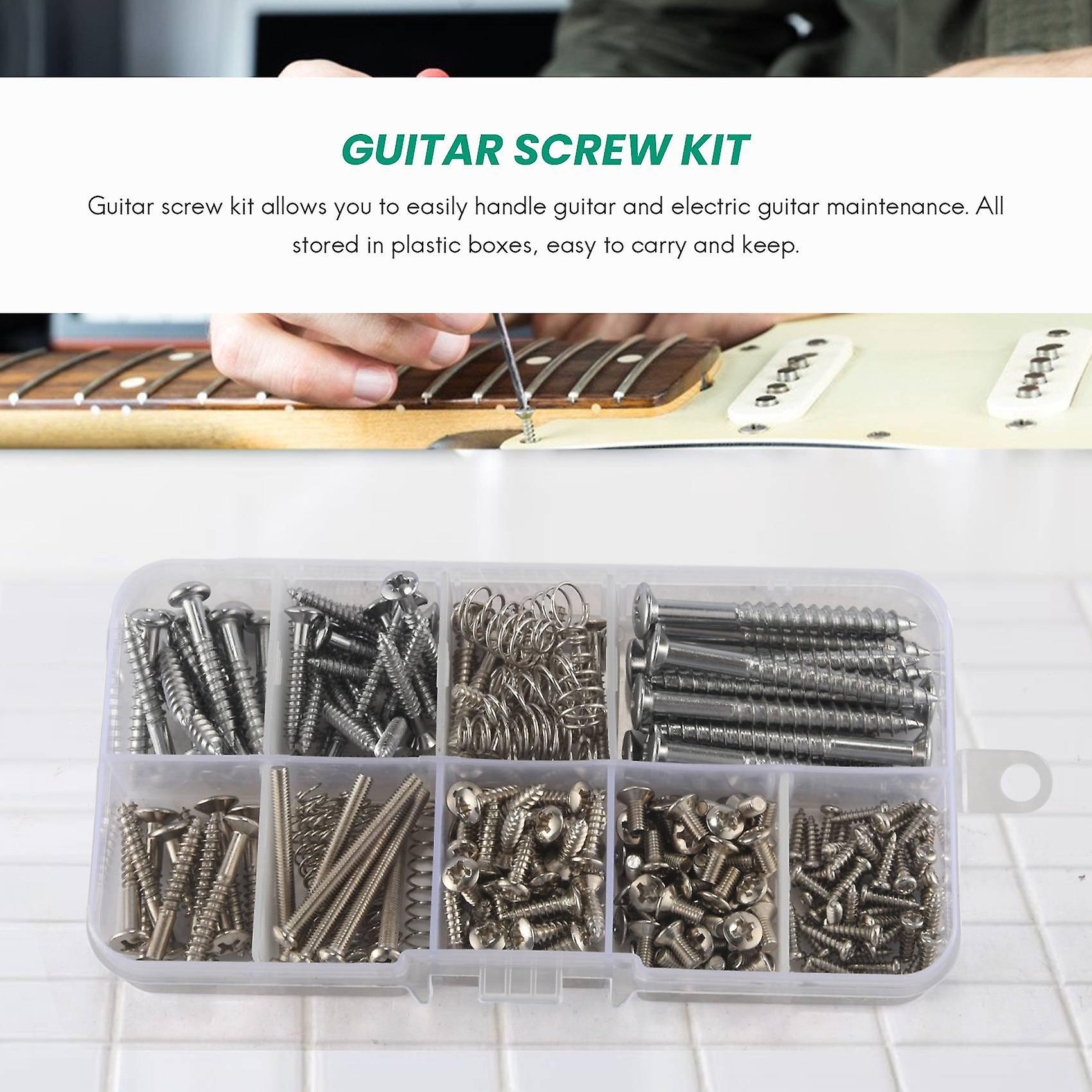 204 Pcs Guitar Screw Kit 9 Types Assortment Set With Springs For ...