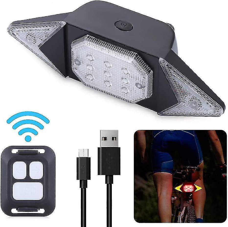 Bike Turn Signal Lights With Remote Control Wireless Tail Light Turn ...