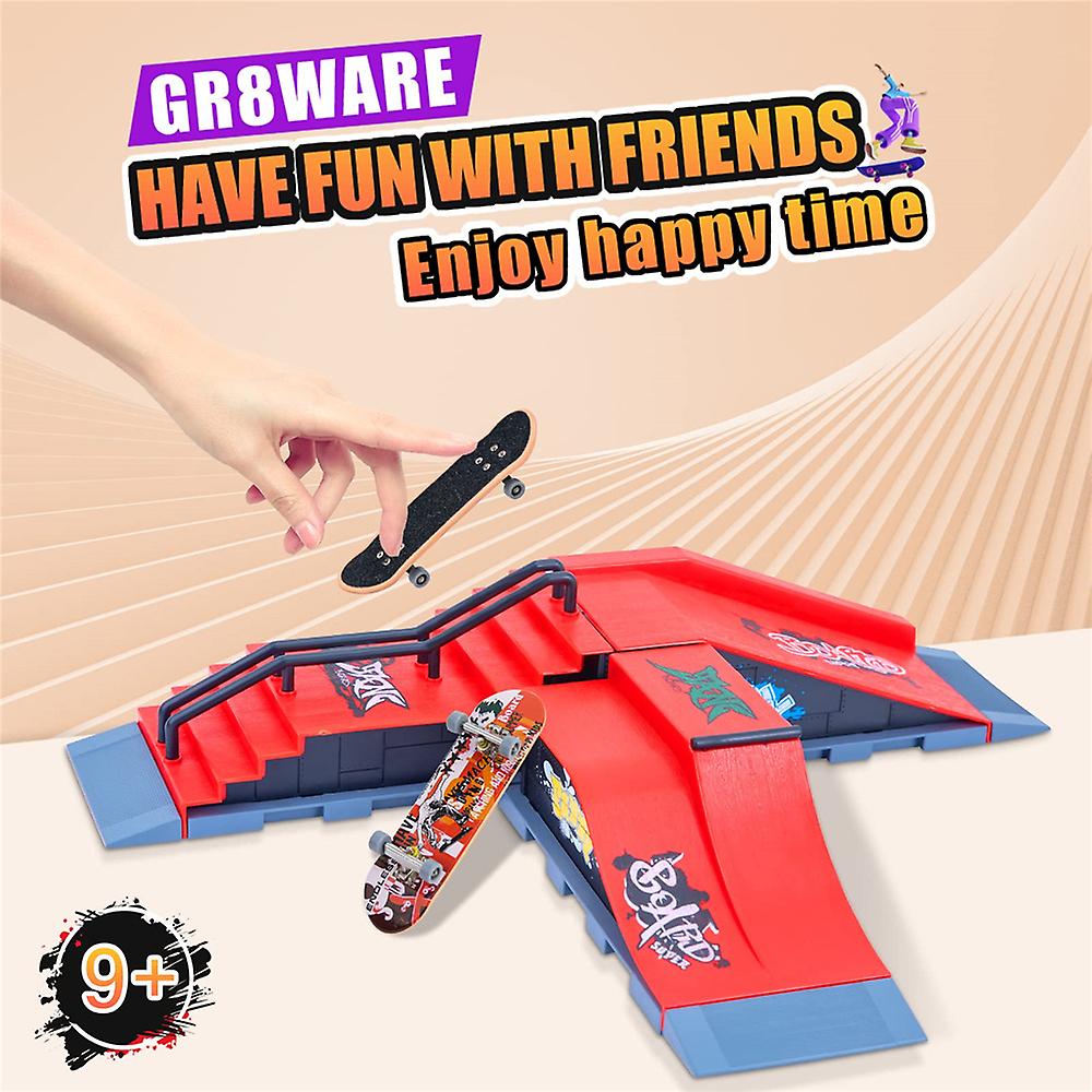 Fingerboard Ramp Set Kit Mini Fingers Skateboards, Kids Fingerboard ...