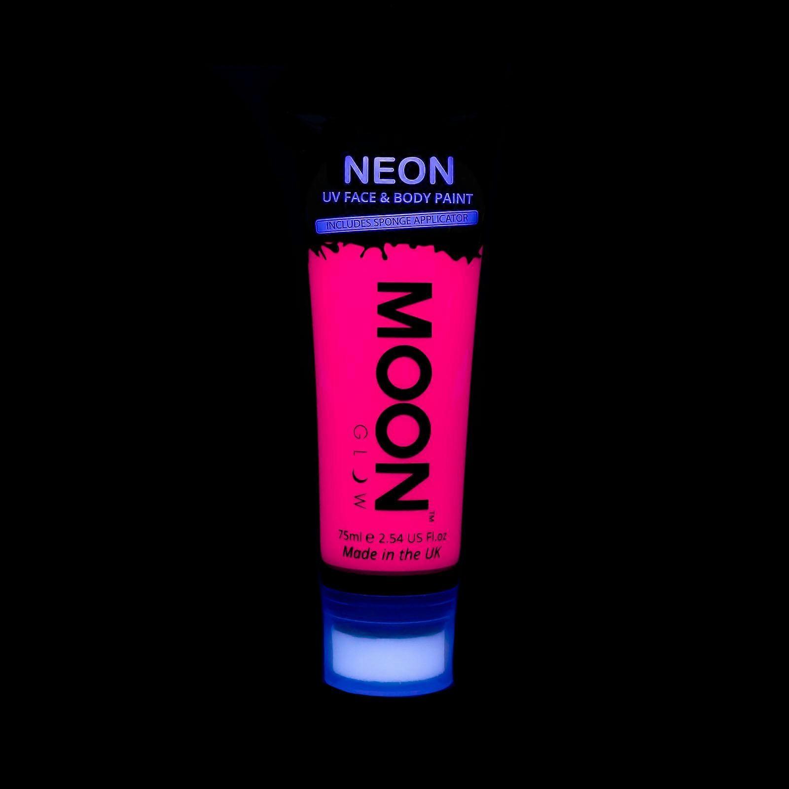 Moon Glow - 75ml Neon UV Face Paint with Sponge Applicator - Intense ...