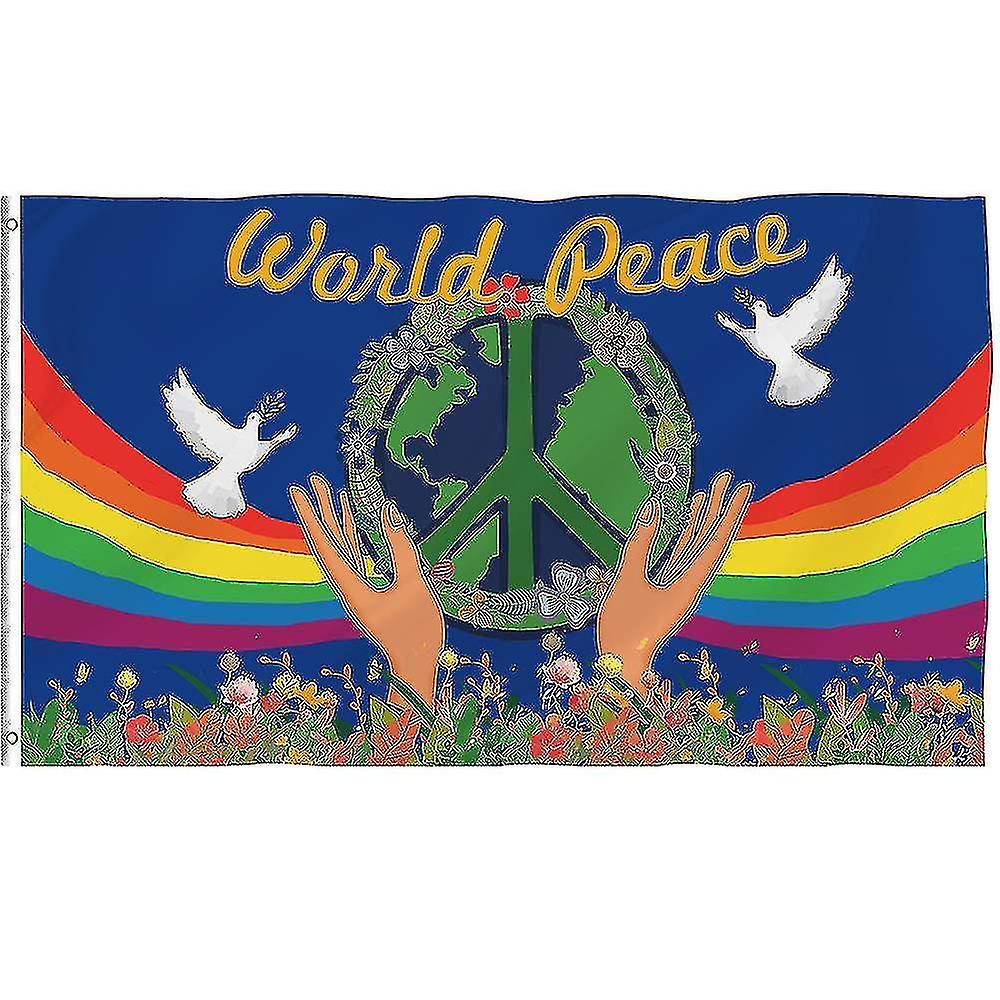 Peace Flag, Peace Dove World Peace Sign Symbol Flag For Patio Lawn Home ...