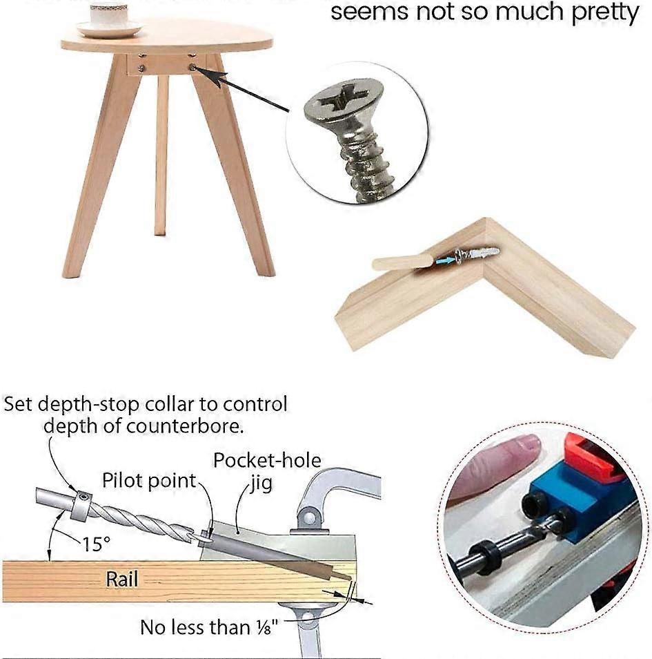 15 pieces Oblique drilling jig with 15 drill bits Carpenter's ...