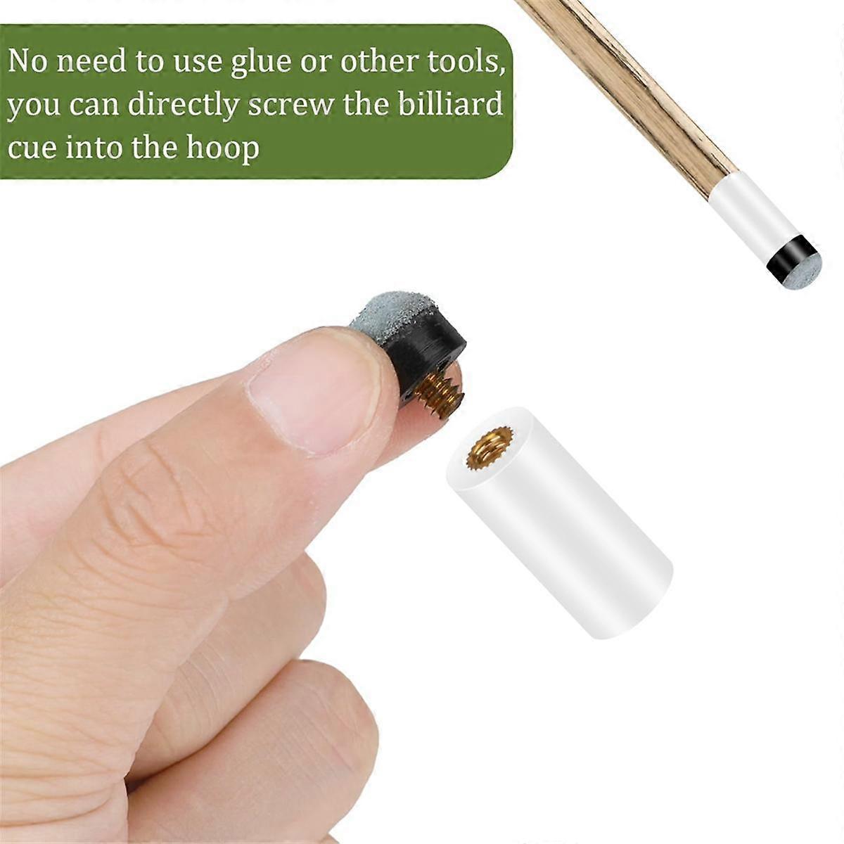Billiard Cues Tips with Pool Cue Stick Ferrules Screw-on Billiard Pool ...